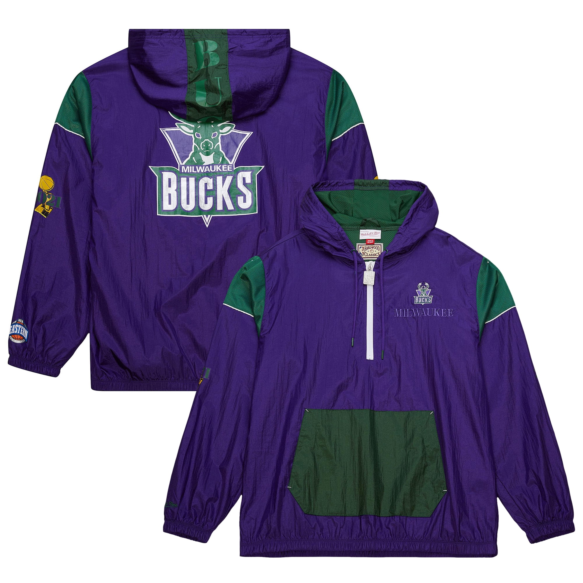 Unisex Mitchell & Ness Purple Milwaukee Bucks Hardwood Classics Team OG ...