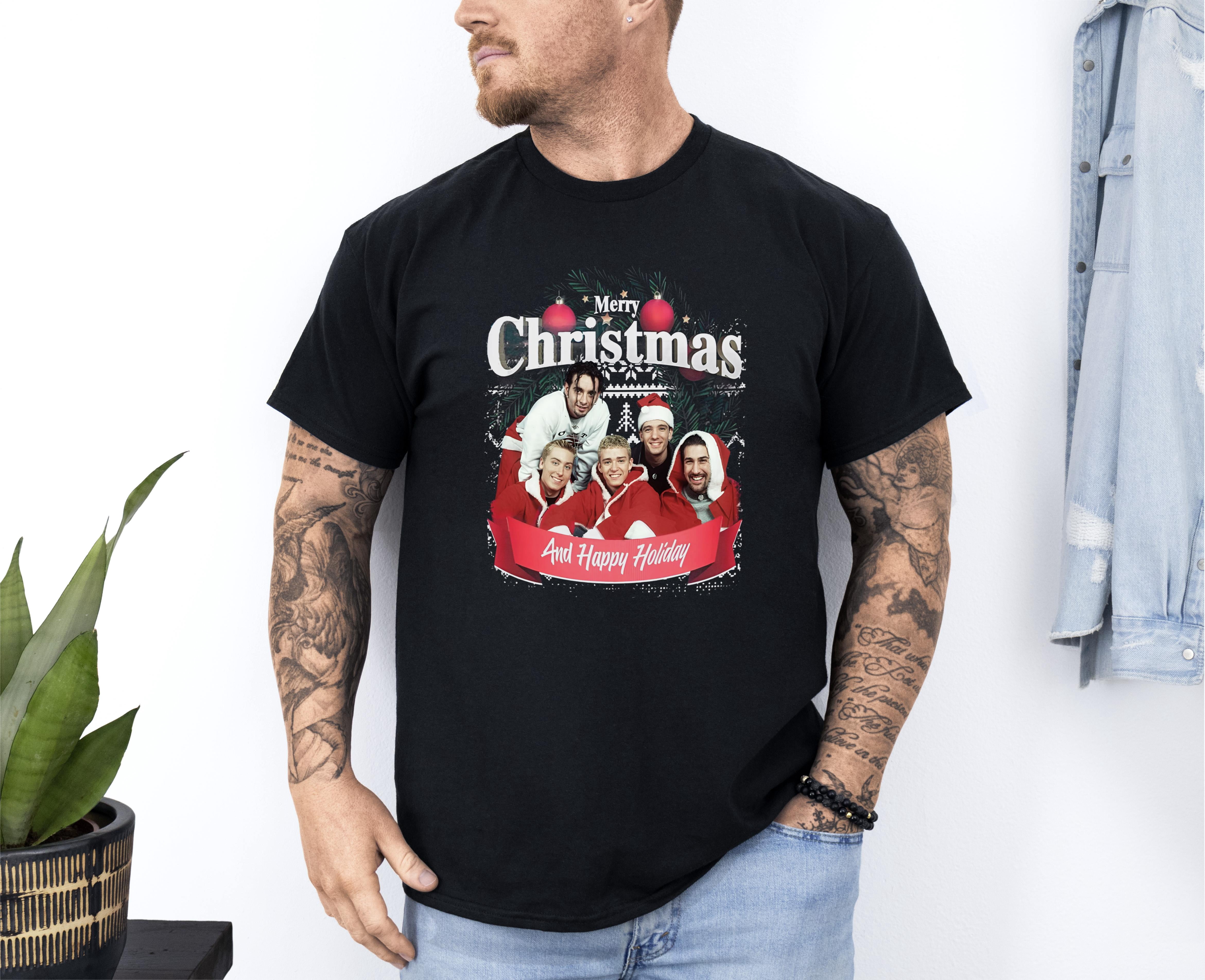 Unisex Music-Inspired Graphic Tee, Holiday Band Design Shirt - Walmart.com