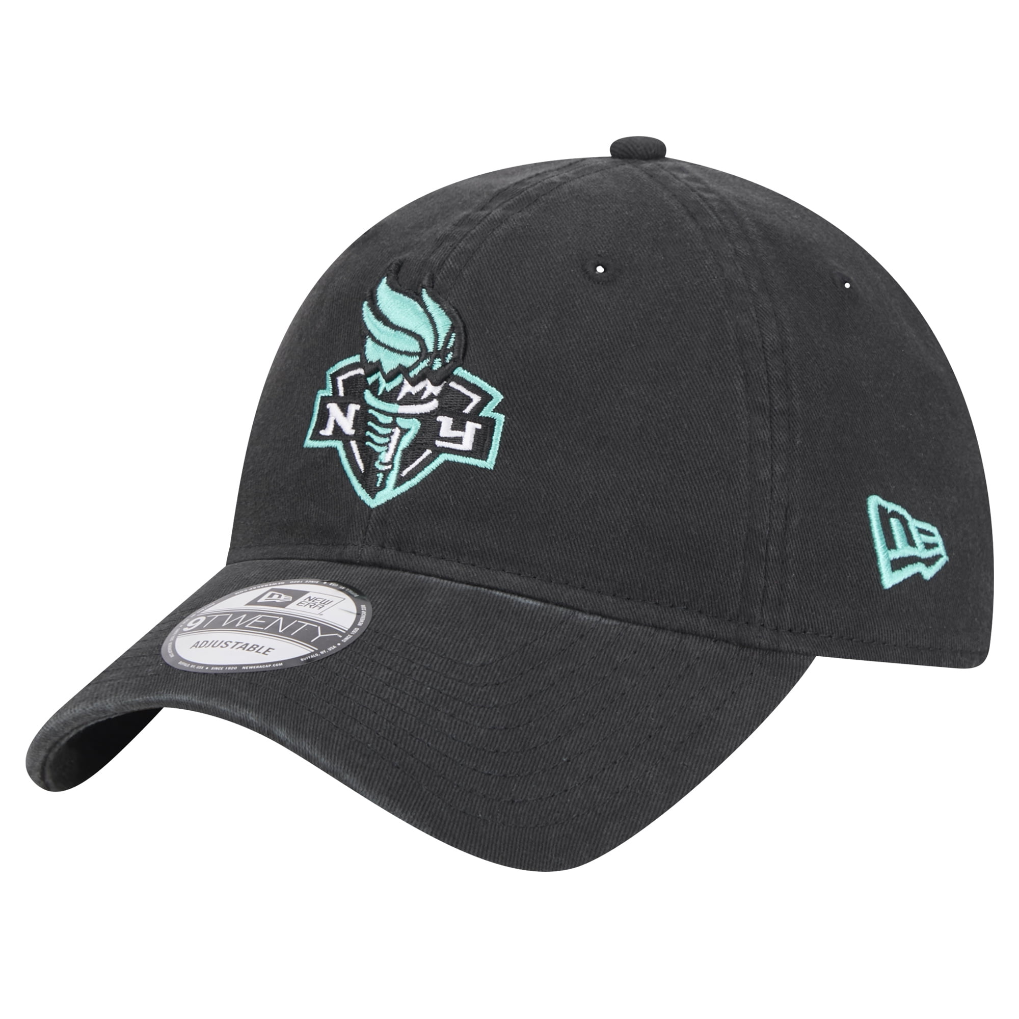 Unisex New Era Black New York Liberty Core Logo 9TWENTY Adjustable Hat ...