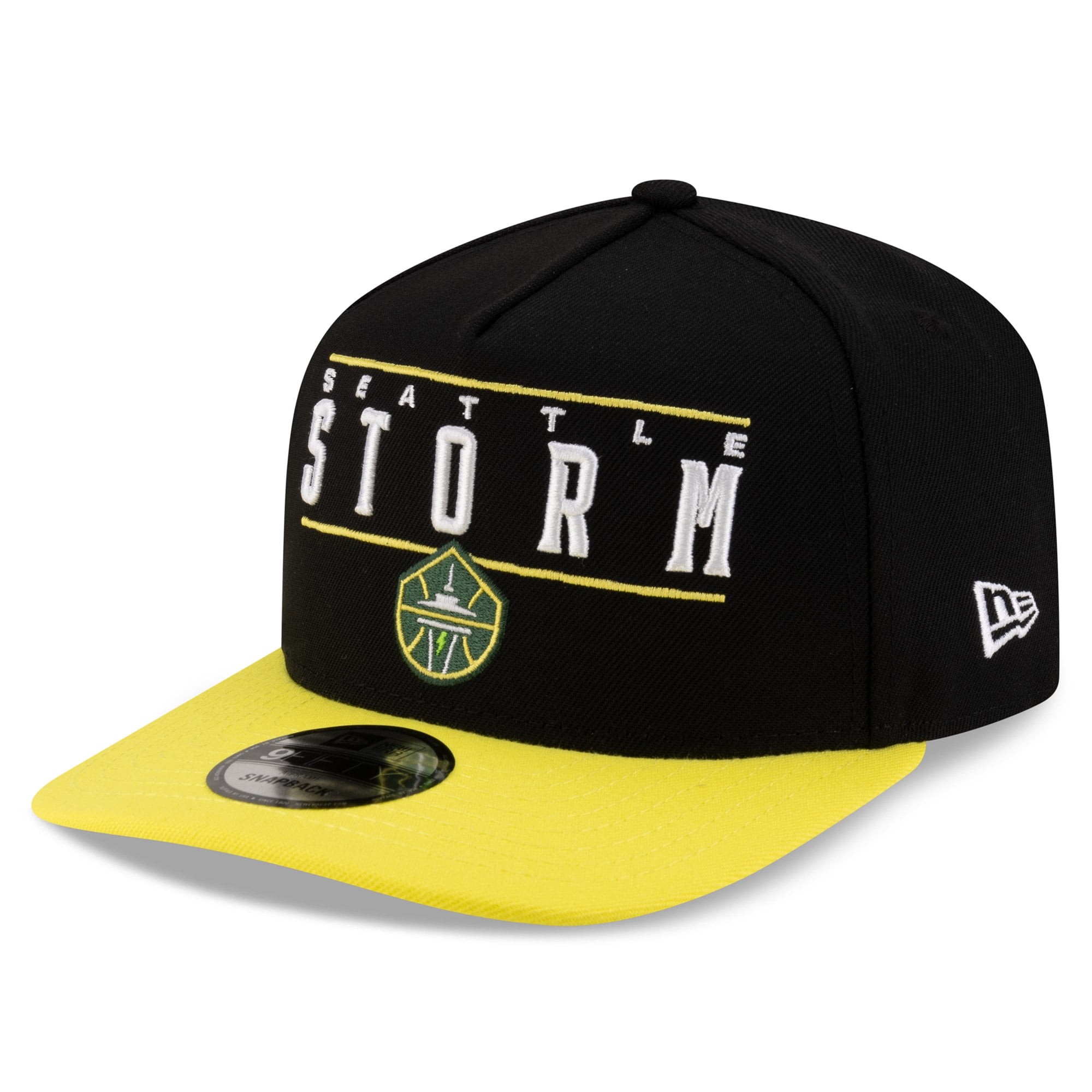 Unisex New Era Black/Yellow Seattle Storm 2025 WNBA Draft A-Frame ...