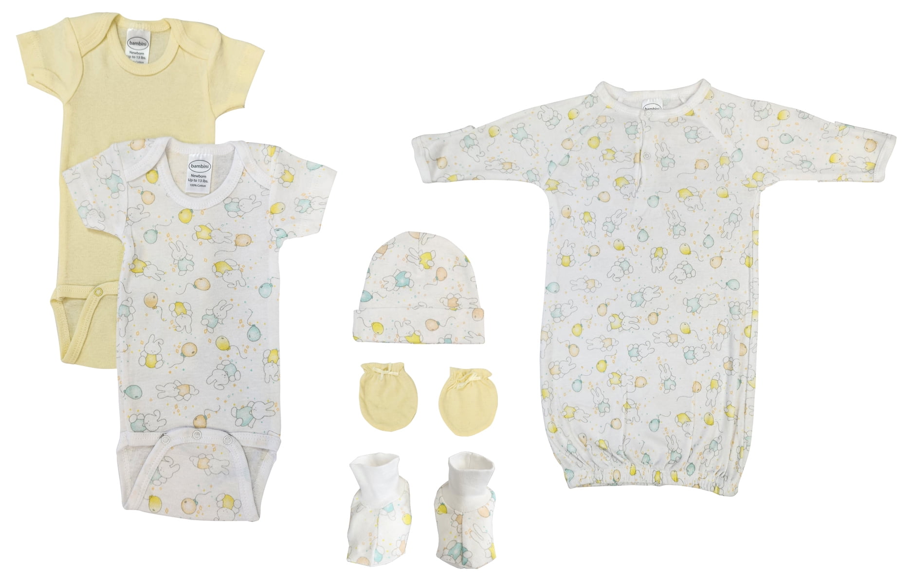 Unisex Newborn Baby 6 Pc Layette Sets - Walmart.com