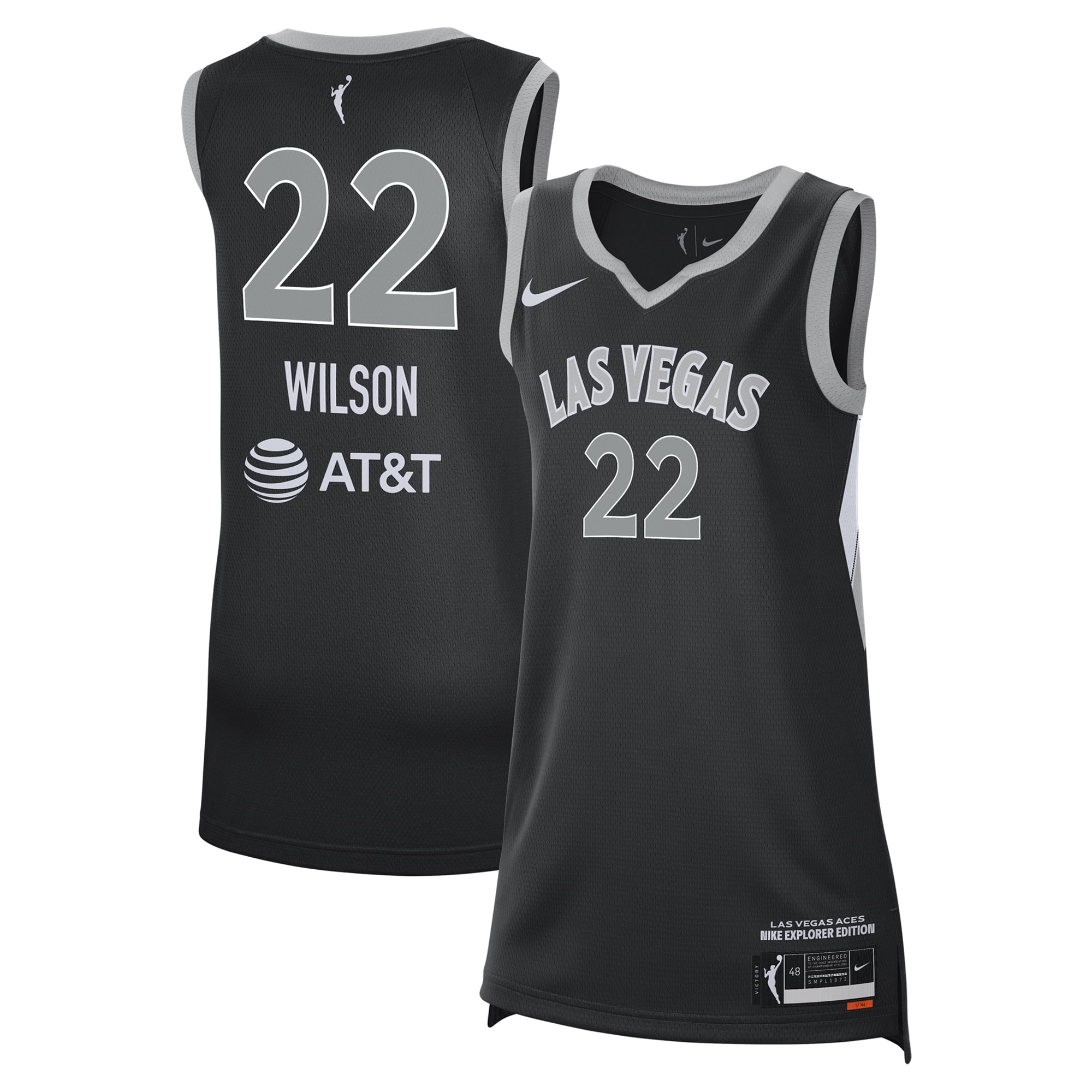 Unisex Nike A'ja Wilson Black Las Vegas Aces Explorer Edition Player ...