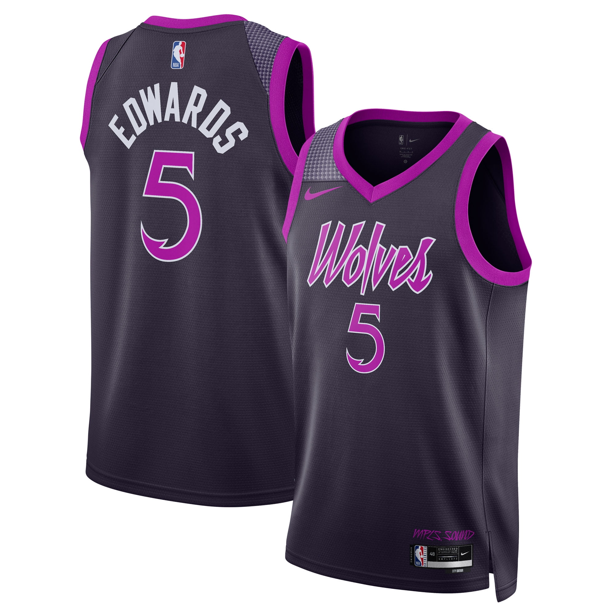 Unisex Nike Anthony Edwards Purple Minnesota Timberwolves 2025/26 ...
