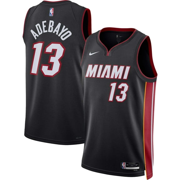 Youth Nike Bam Adebayo Black Miami Heat 2025/26 City Edition Swingman ...
