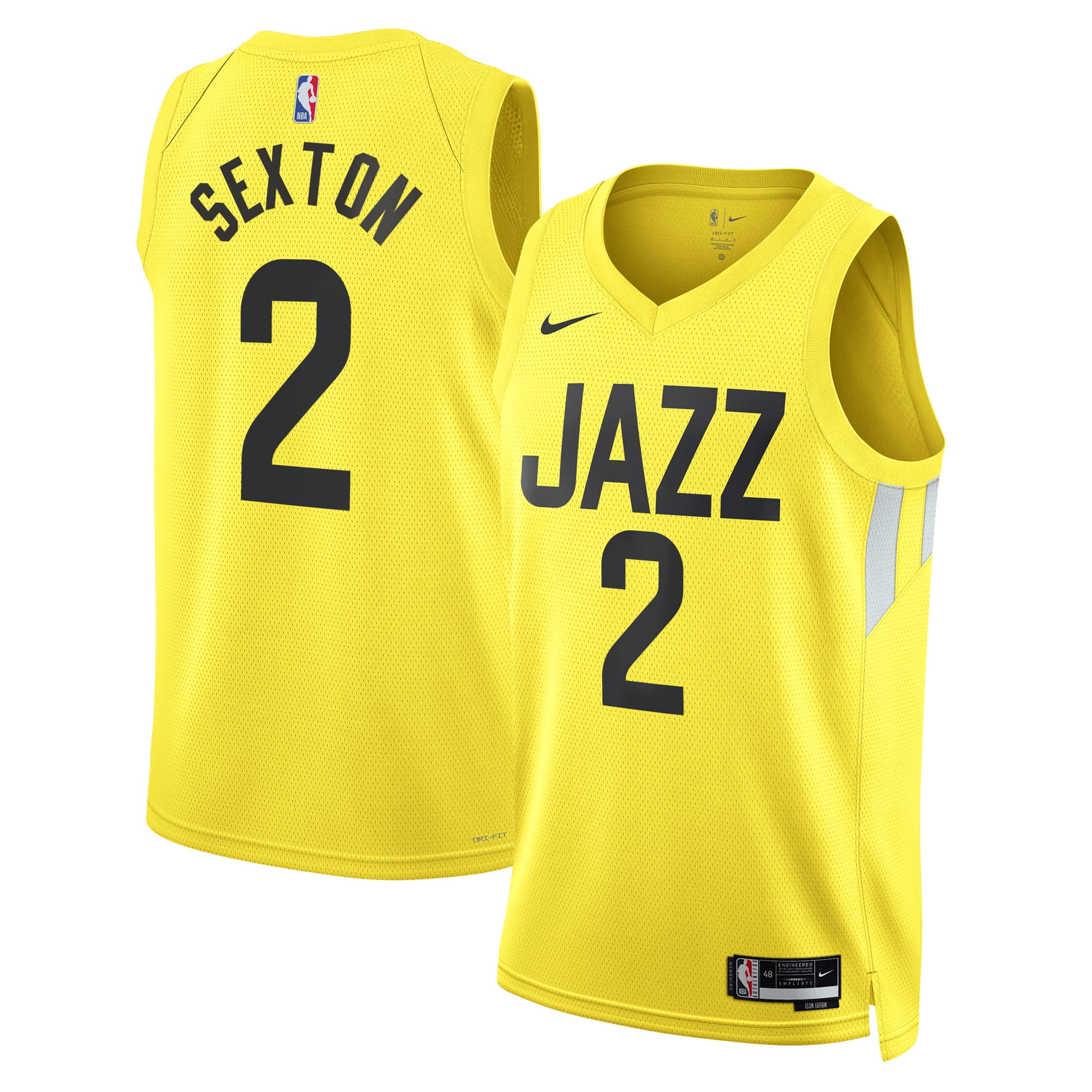Unisex Nike Collin Sexton Gold Utah Jazz Swingman Jersey - Icon Edition ...