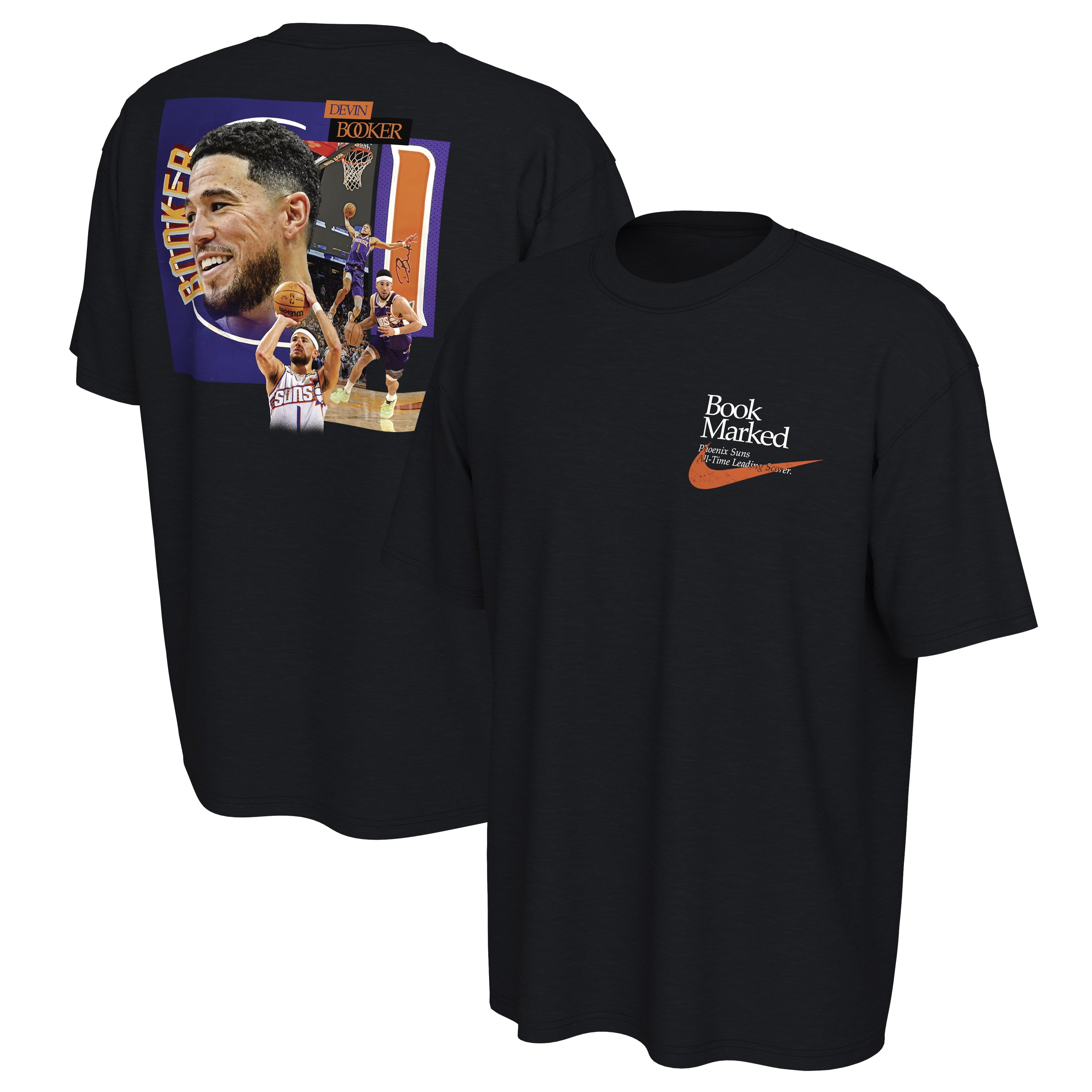 Unisex Nike Devin Booker Black Phoenix Suns All-Time Scoring Leader T ...