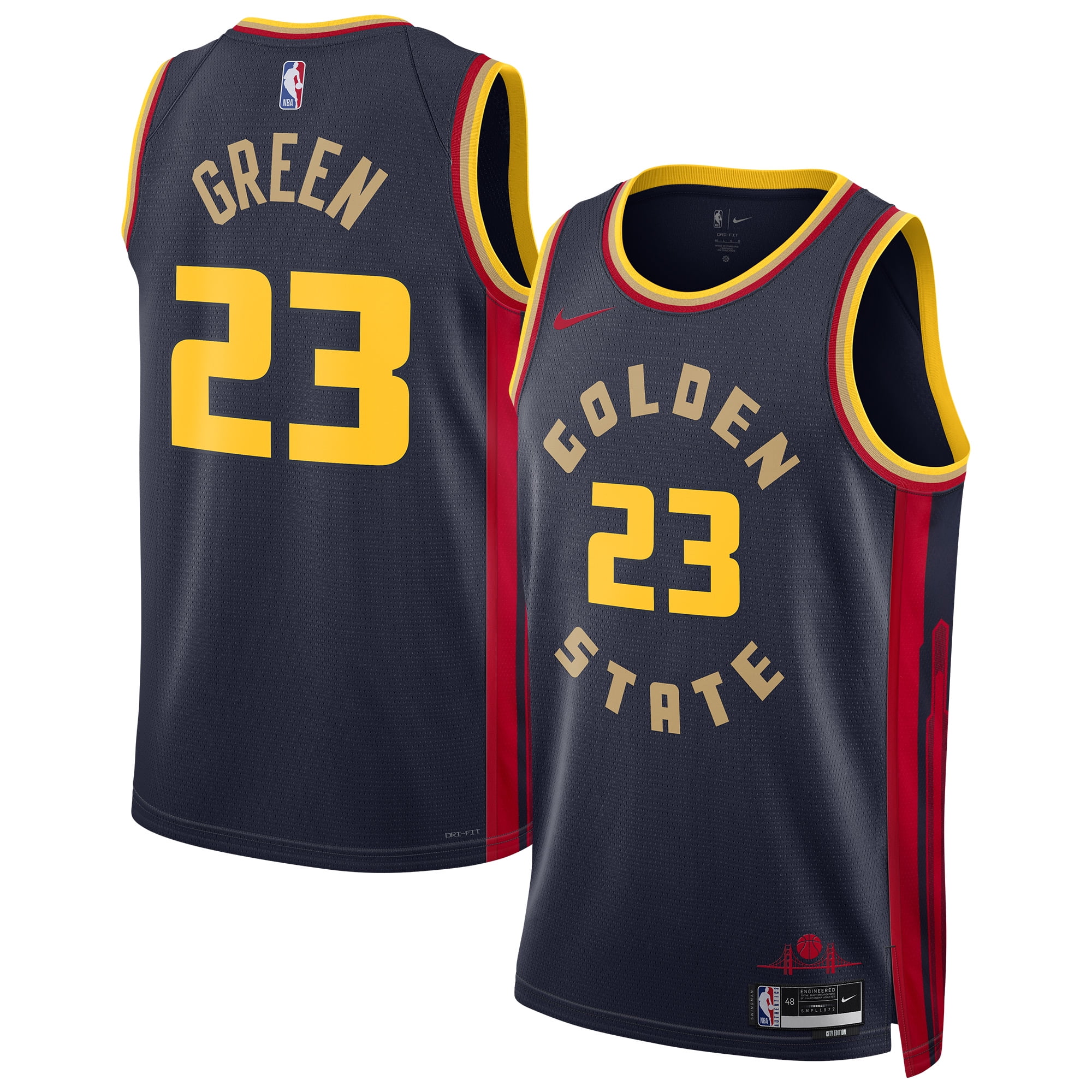 Unisex Nike Draymond Green Navy Golden State Warriors 2024/25 Swingman ...