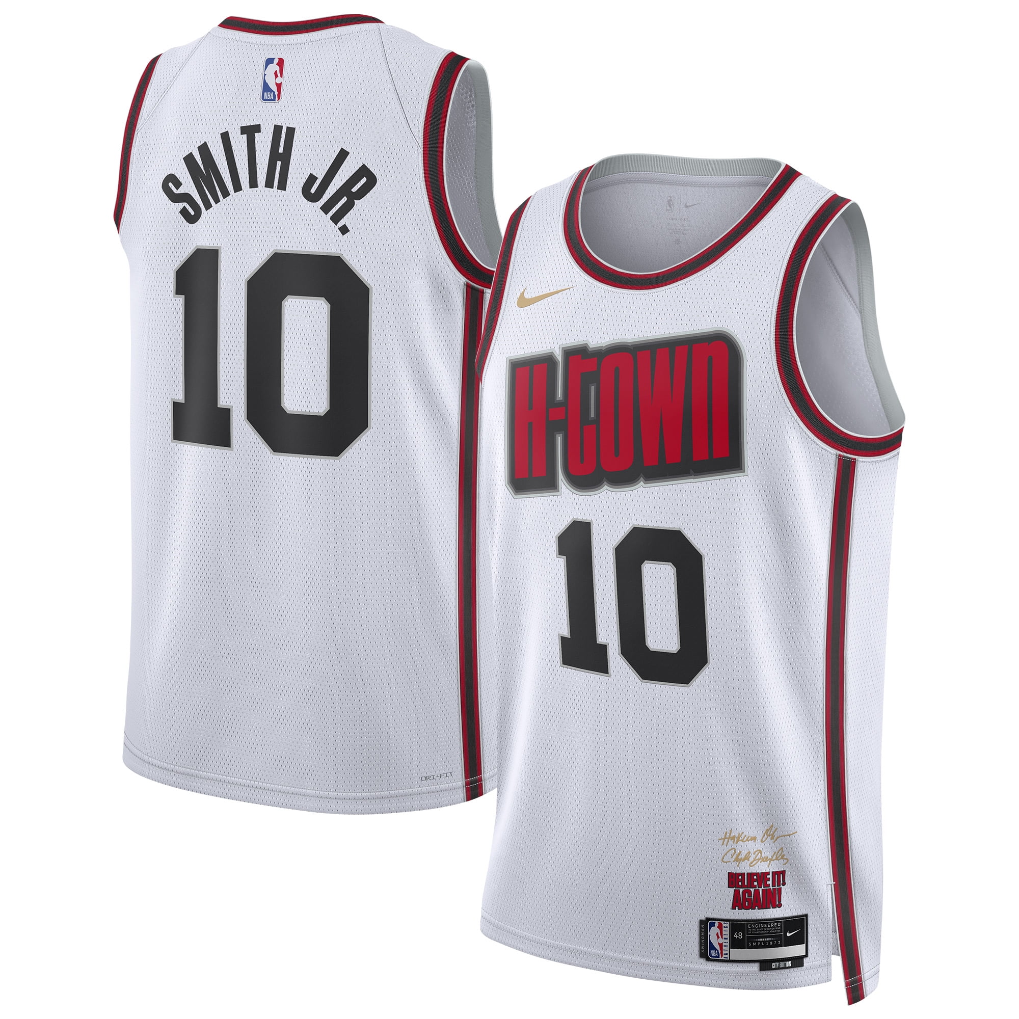 Unisex Nike Jabari Smith Jr. White Houston Rockets 2024/25 Swingman ...