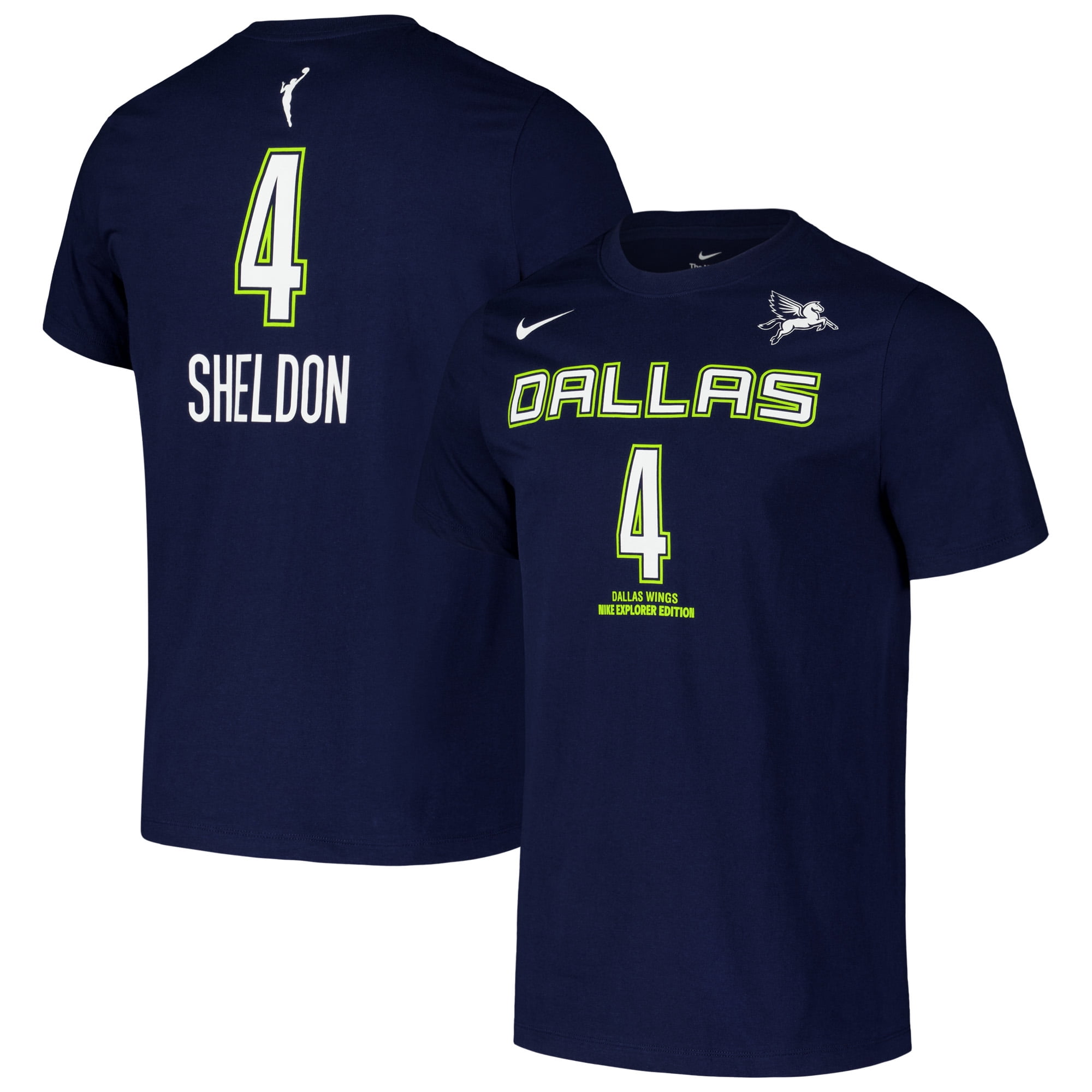 Unisex Nike Jacy Sheldon Navy Dallas Wings 2024 WNBA Draft Name ...