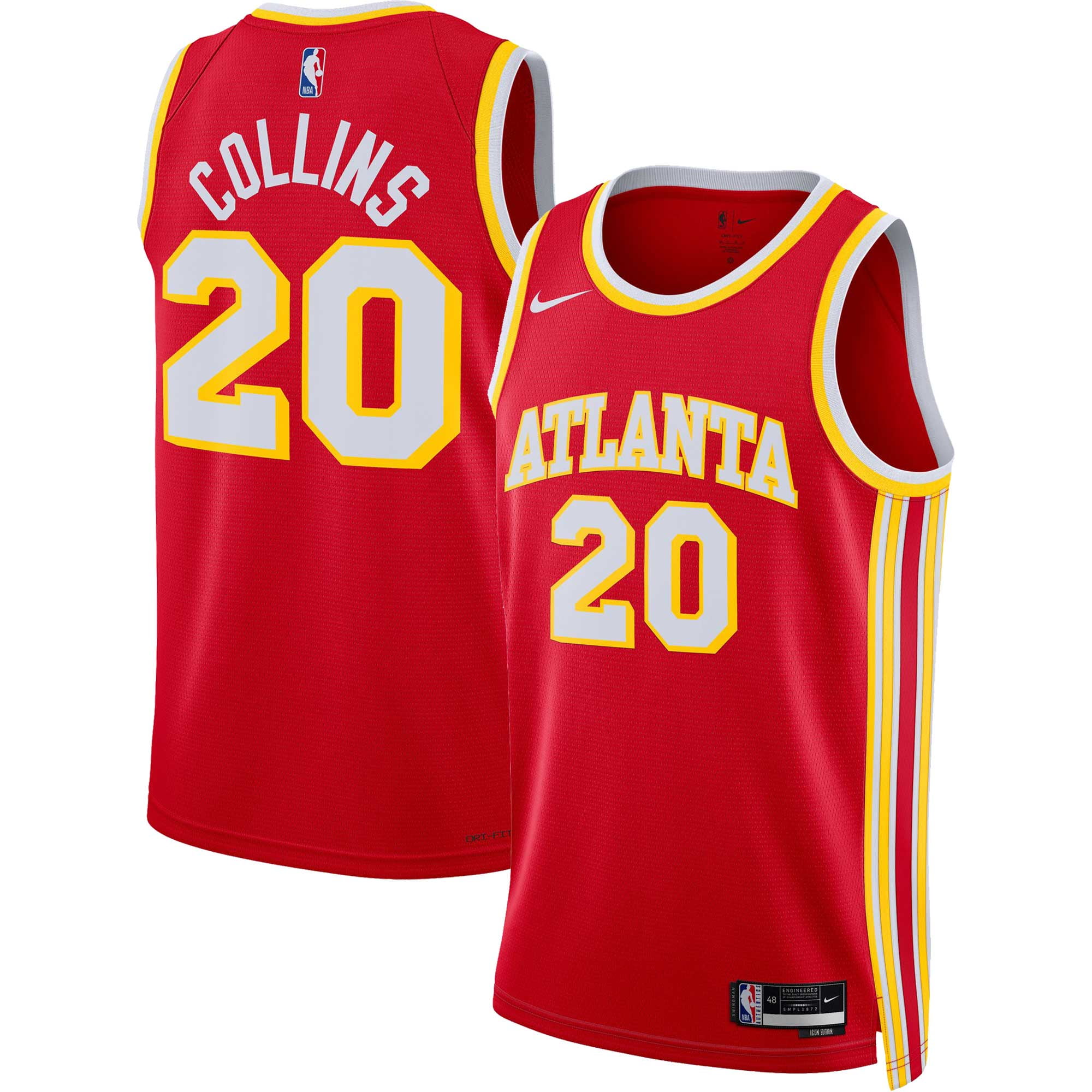 Unisex Nike John Collins Red Atlanta Hawks Swingman Jersey - Icon ...