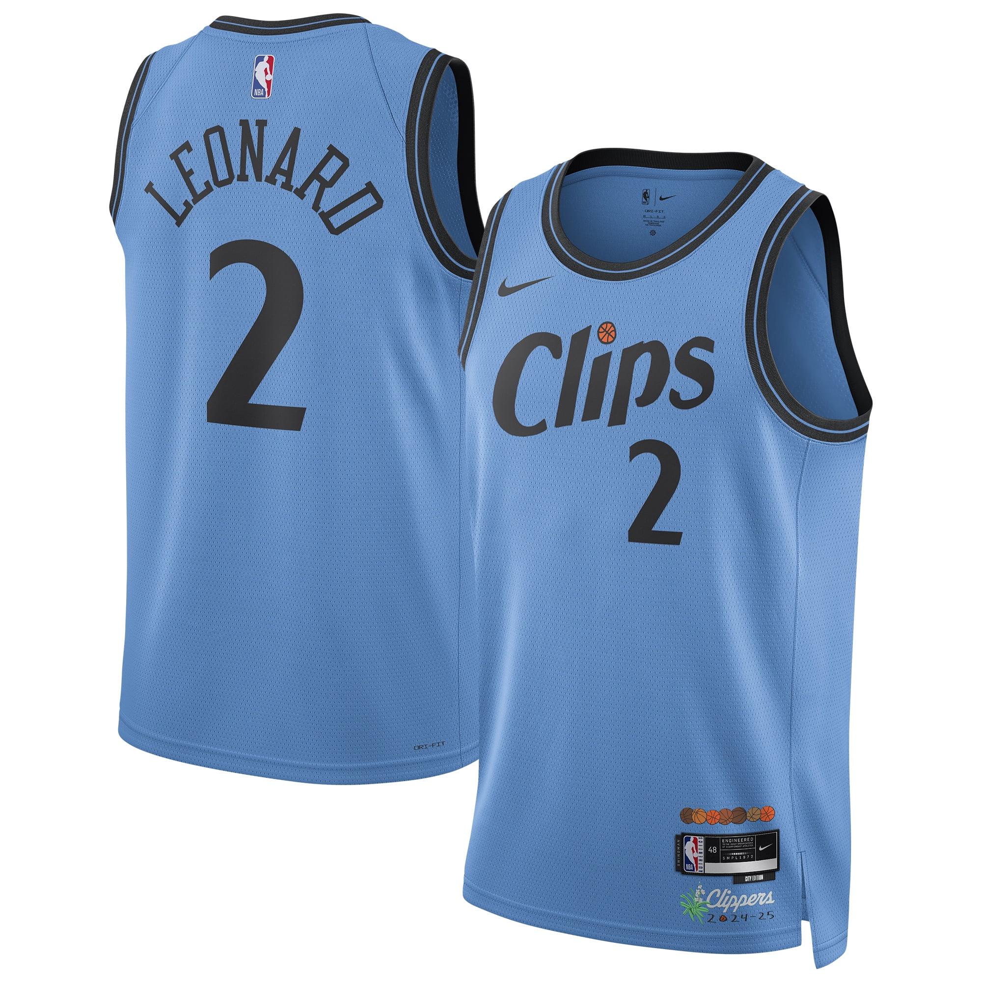 Unisex Nike Kawhi Leonard Light Blue LA Clippers 2024/25 Swingman ...