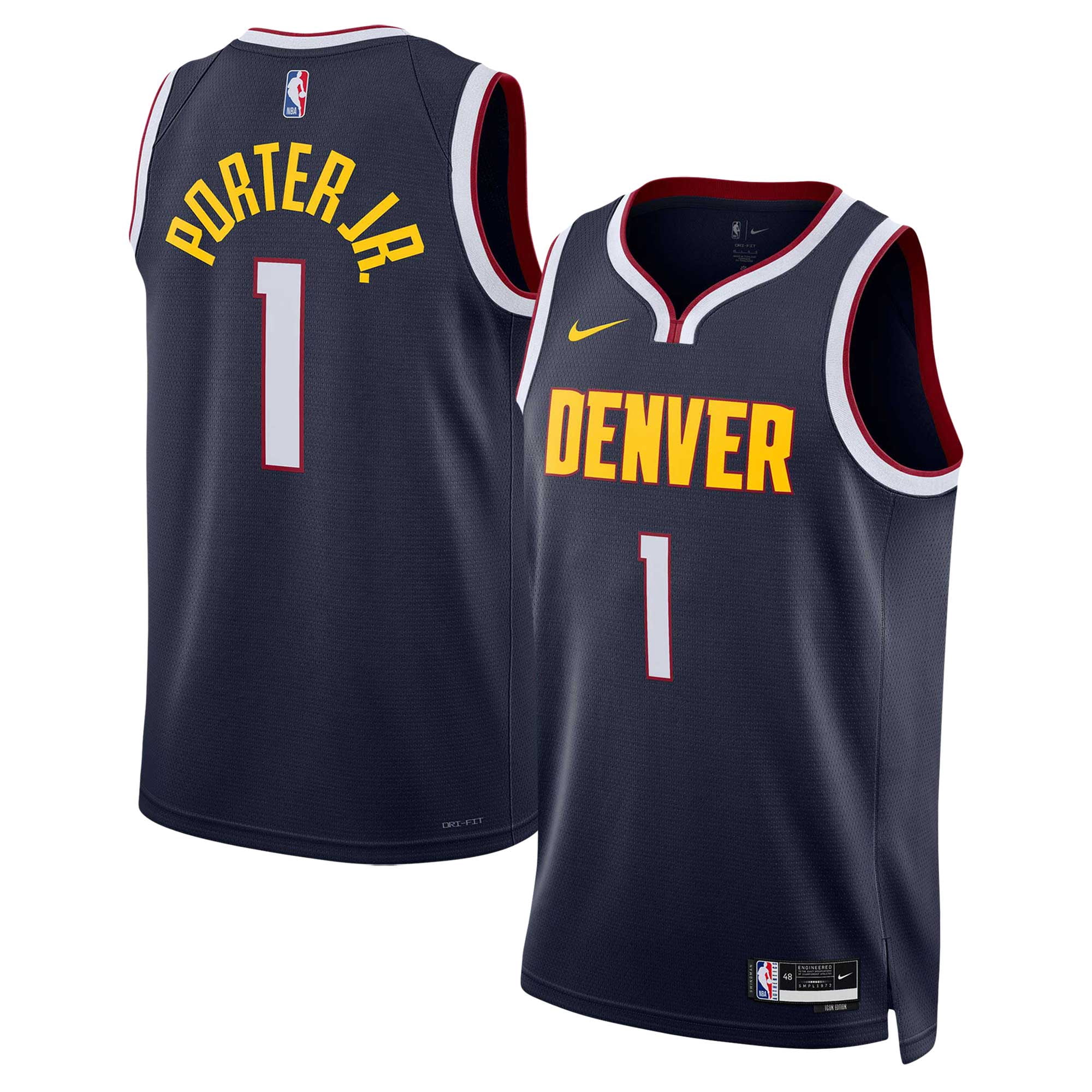 Unisex Nike Michael Porter Jr. Navy Denver Nuggets Swingman Jersey ...