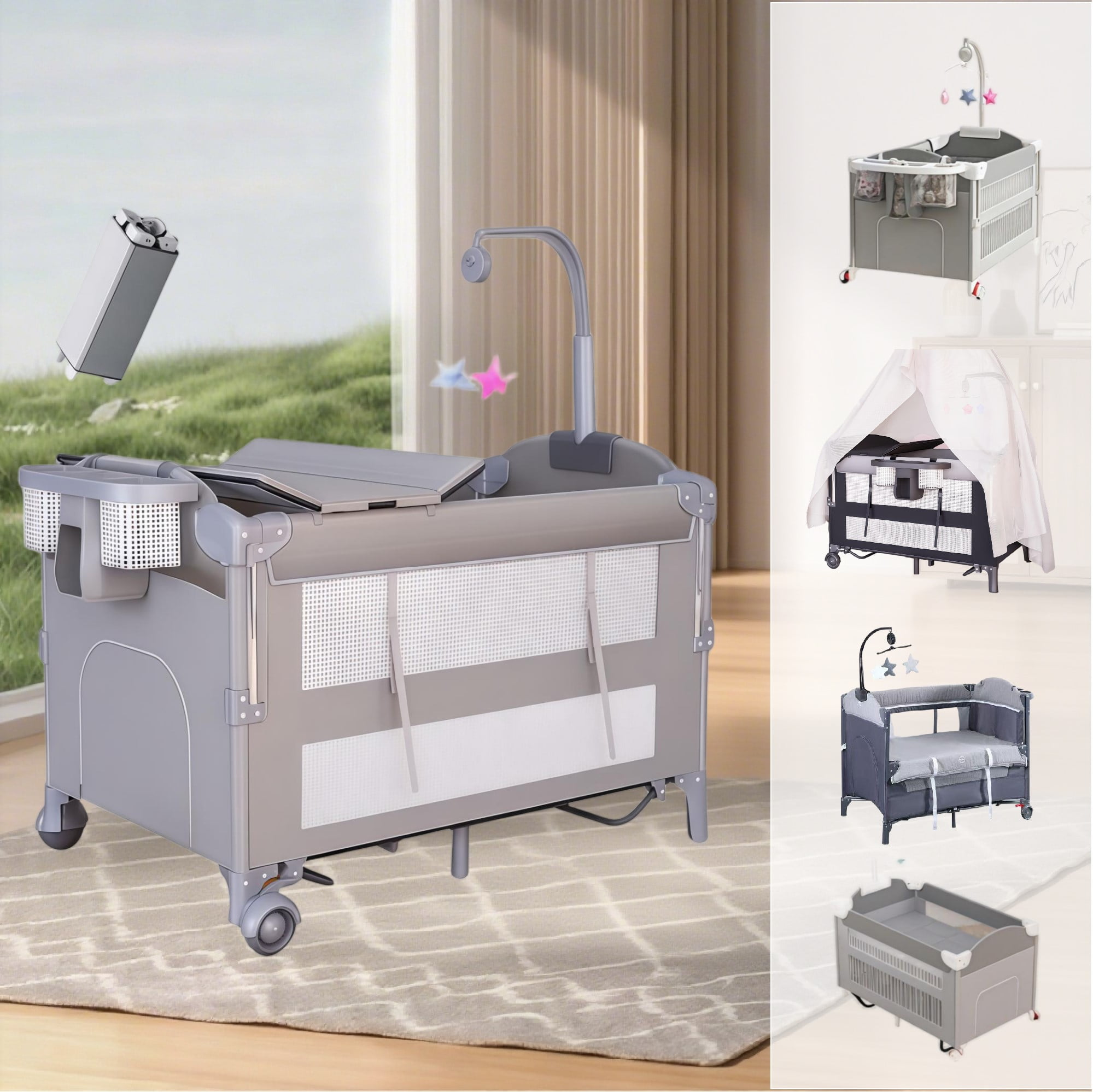 Unisex Nursery Center Portable Baby Play Yard Folding Playpen with ...