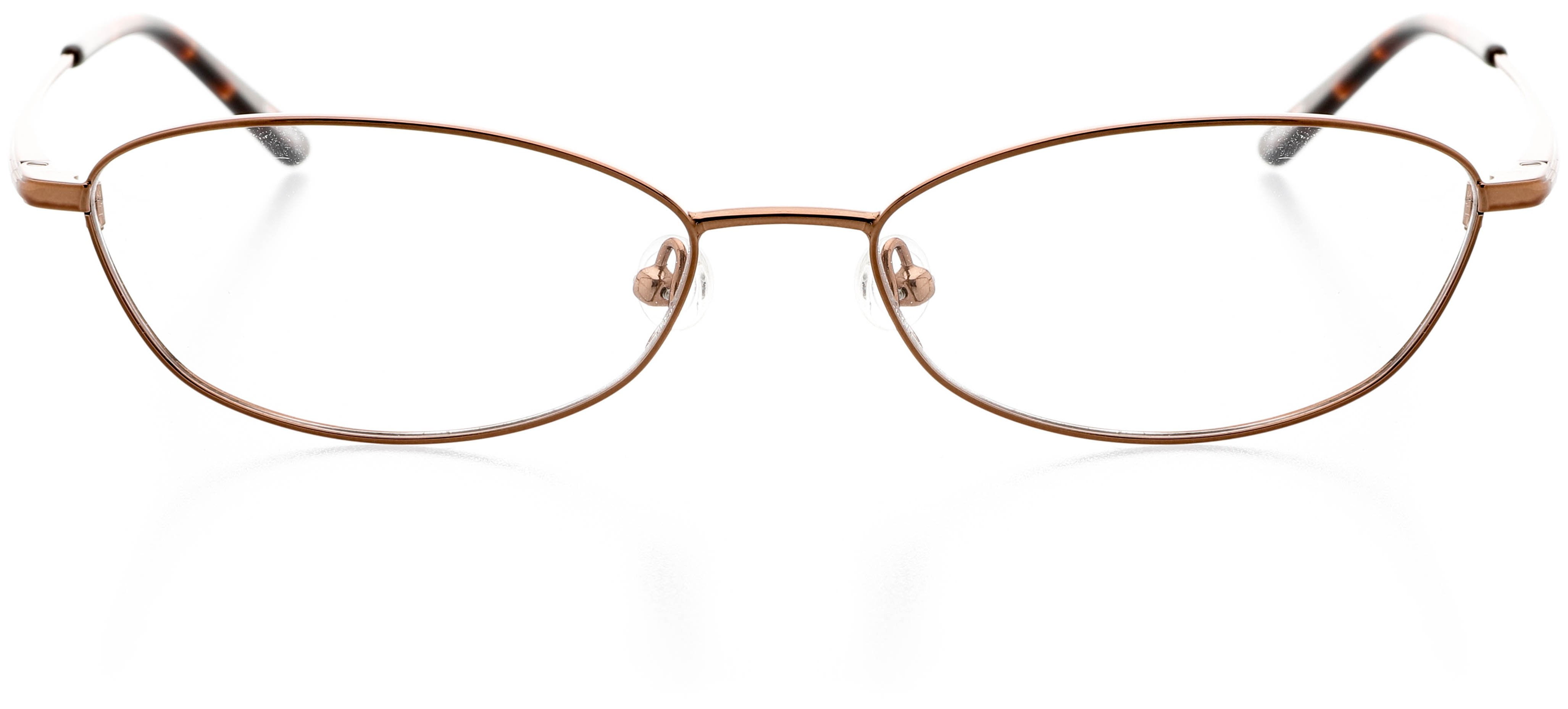 Unisex Optical Eyewear - Oval Shape, Metal Full Rim, Cocoa - Walmart.com