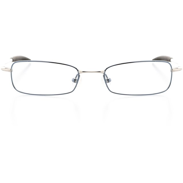 Unisex Optical Eyewear - Rectangle Shape, Metal Full Rim, Cobalt Blue ...
