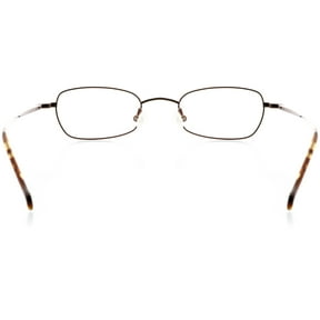 Unisex Optical Eyewear - Rectangle Shape, Metal Rimless, Dark Grey ...