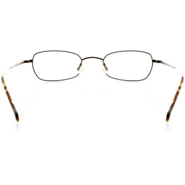 Unisex Optical Eyewear - Rectangle Shape, Metal Full Rim, Shiny Black ...