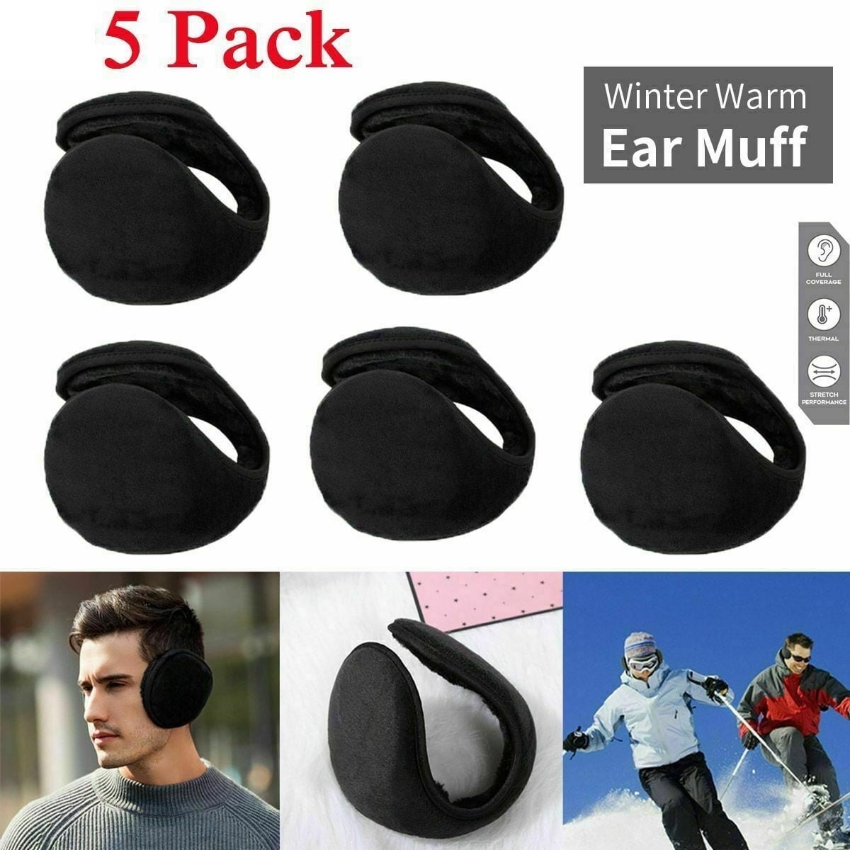 Unisex Outdoor Ear Warmer Thicken Plush Cold Weather Warm Winter Ear ...