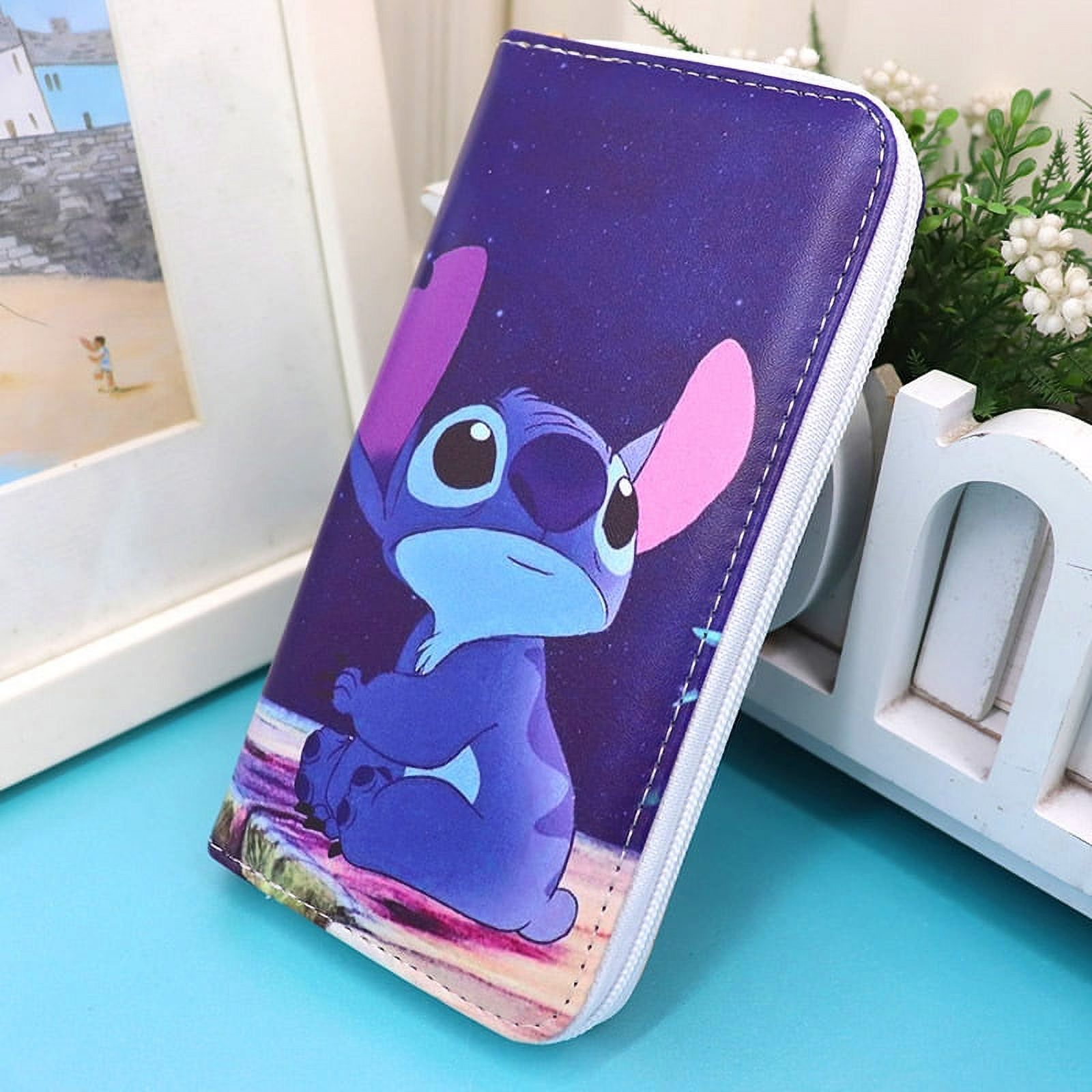 Unisex PU Long Wallet Cute Lilo Stitch Multifunction Wallet,#8 ...