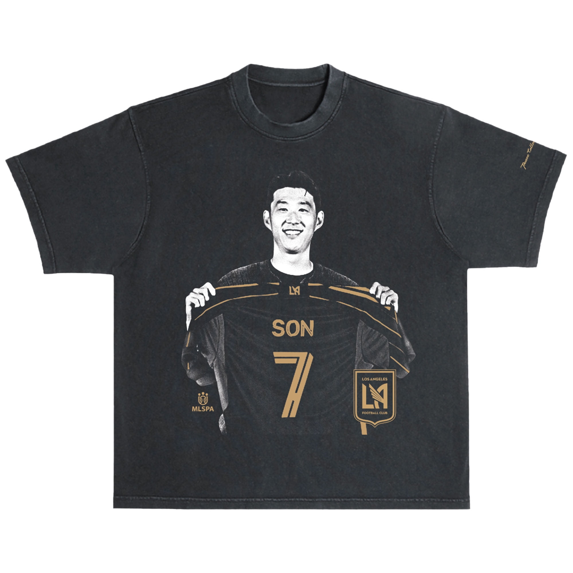 Unisex Peace Collective Son Heung-Min Black LAFC Vintage Heavyweight T ...