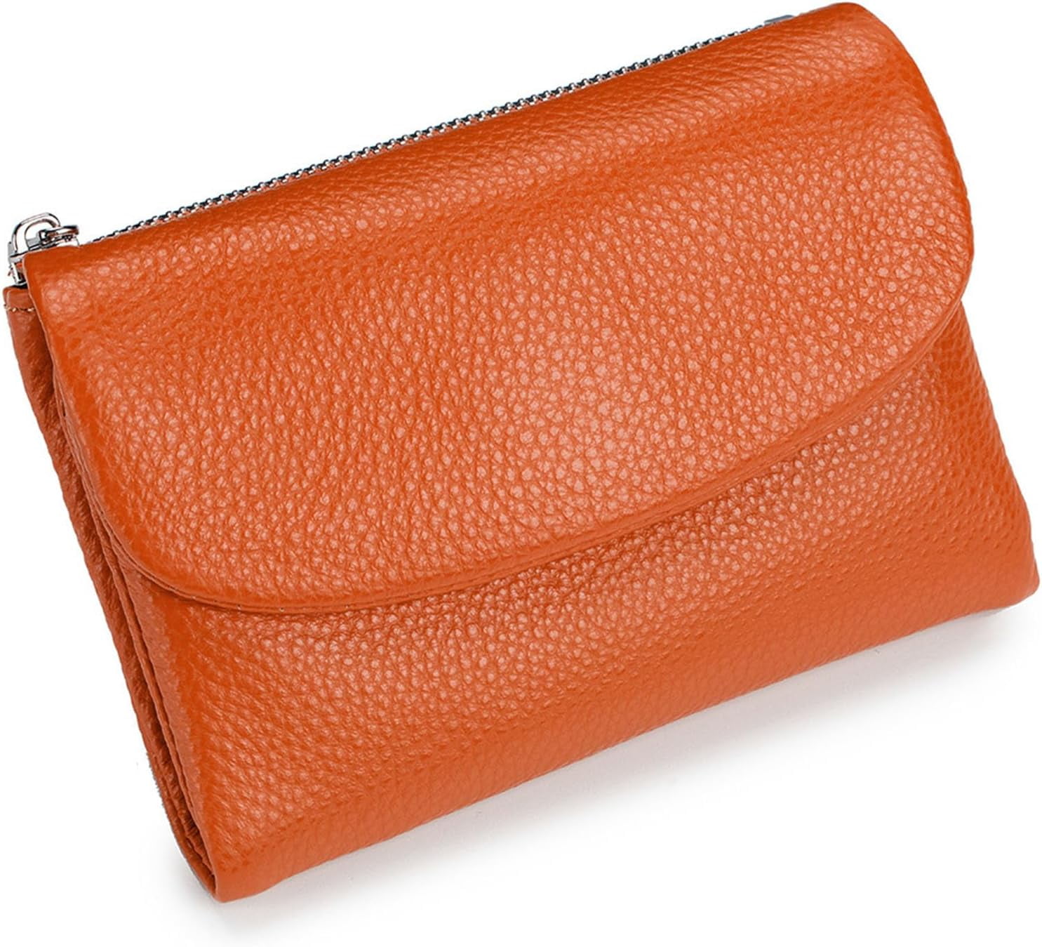 Unisex Pebble Real Leather RFID Wallet, Compact Genuine Leather Coin ...