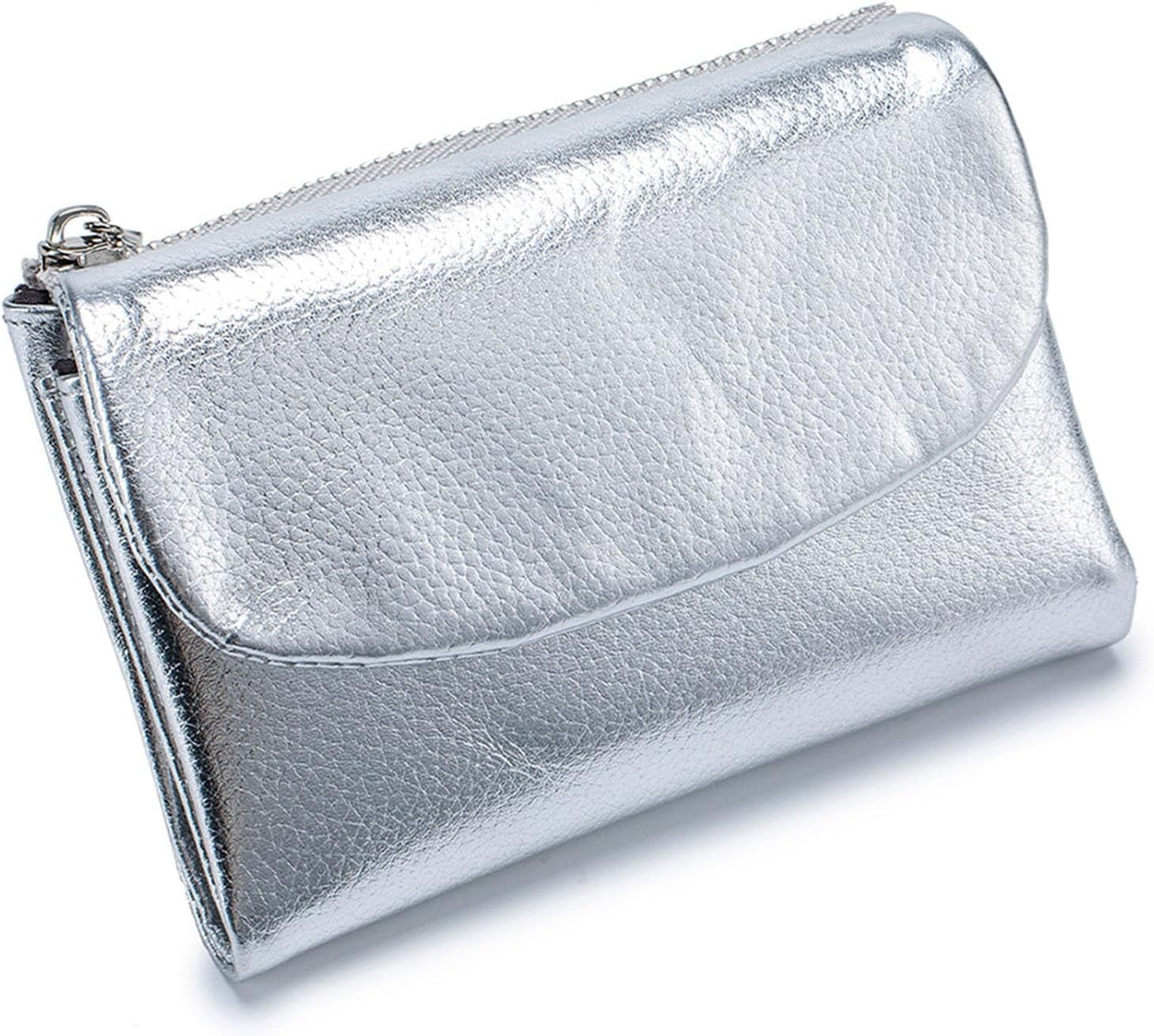Unisex Pebble Real Leather RFID Wallet, Compact Genuine Leather Coin ...