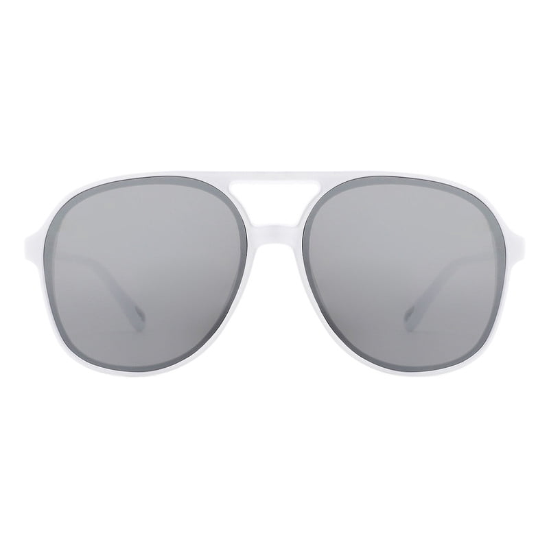Unisex Pilot Sunglasses Unique Curved Lens with Temple Holes UV400 ...