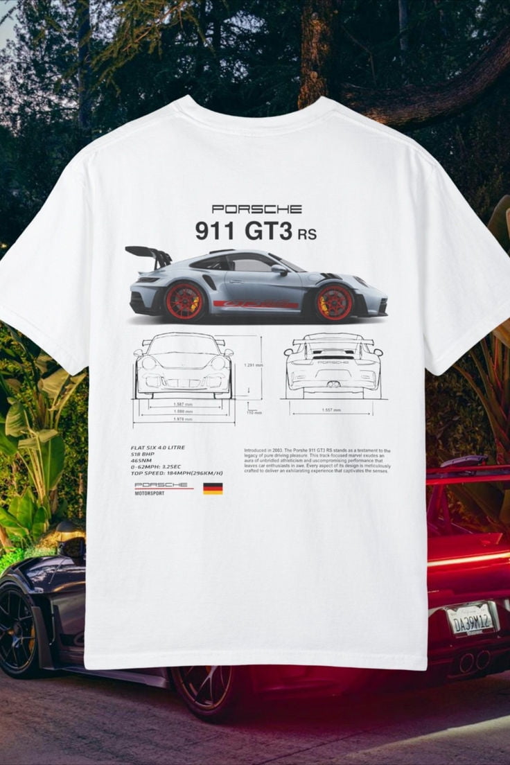 Unisex Porsche 911 GT3 RS Aesthetic T-Shirt, Featuring Beautiful And ...