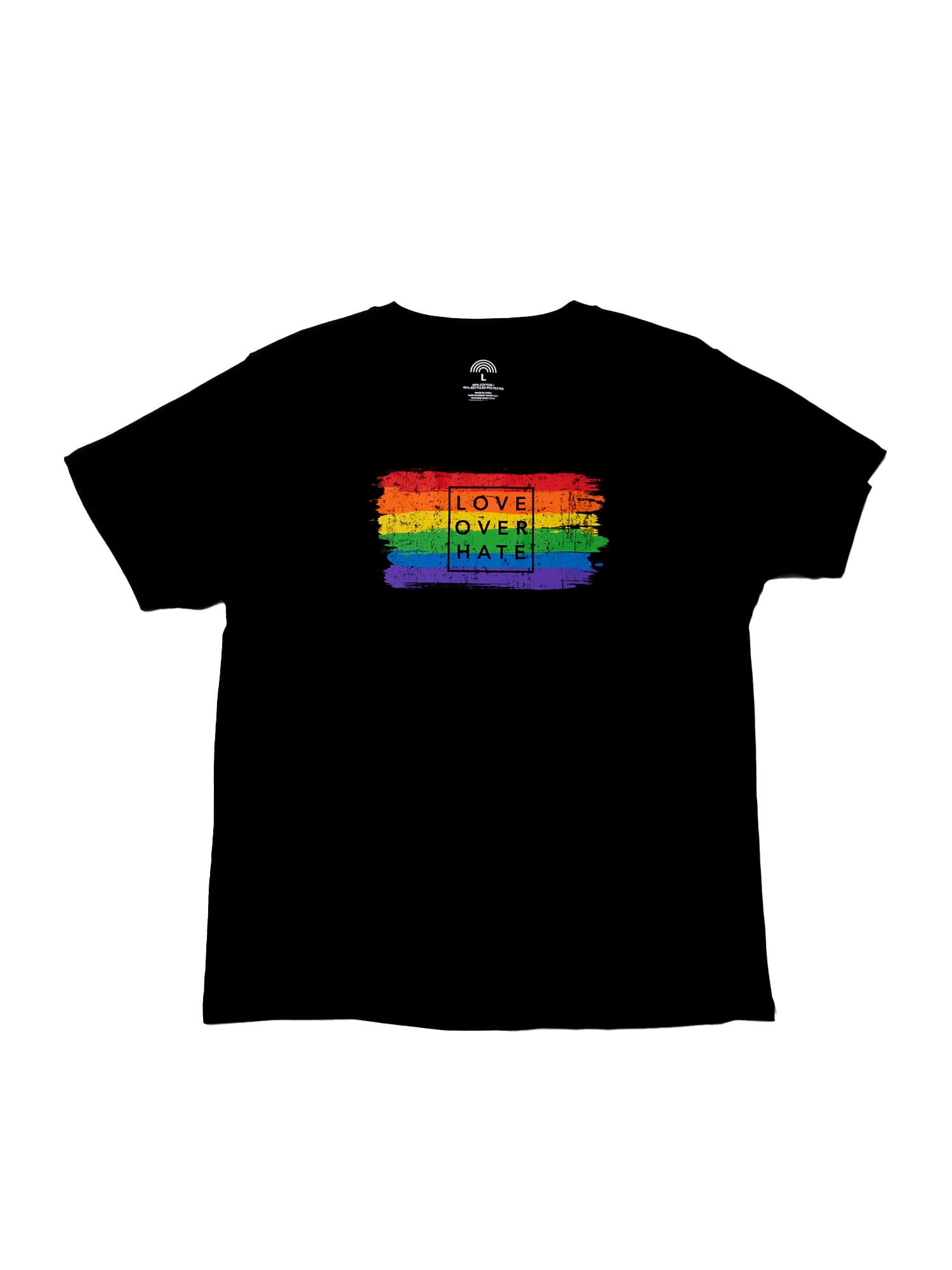 Pride Crew Neck Poly-Cotton T-Shirt (L) - Walmart.com