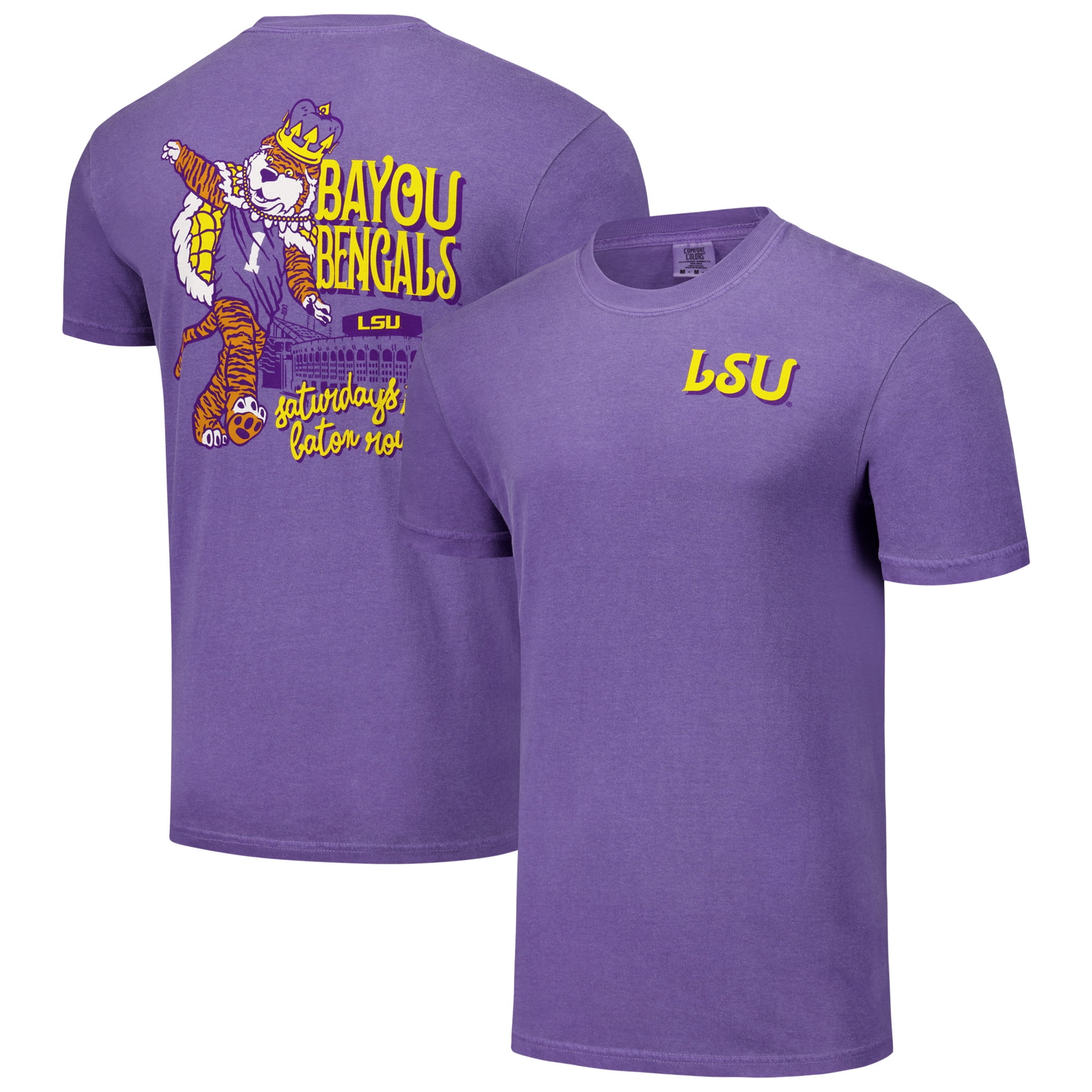 Unisex Purple LSU Tigers Hyper Local Mardi Mascot T-Shirt - Walmart.com