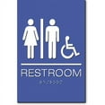 Unisex RESTROOM Accessible Sign-Blue / White (1 Unit) - Walmart.com