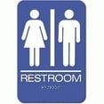Unisex RESTROOM Sign - Styrene-Blue / White (3 Units) - Walmart.com