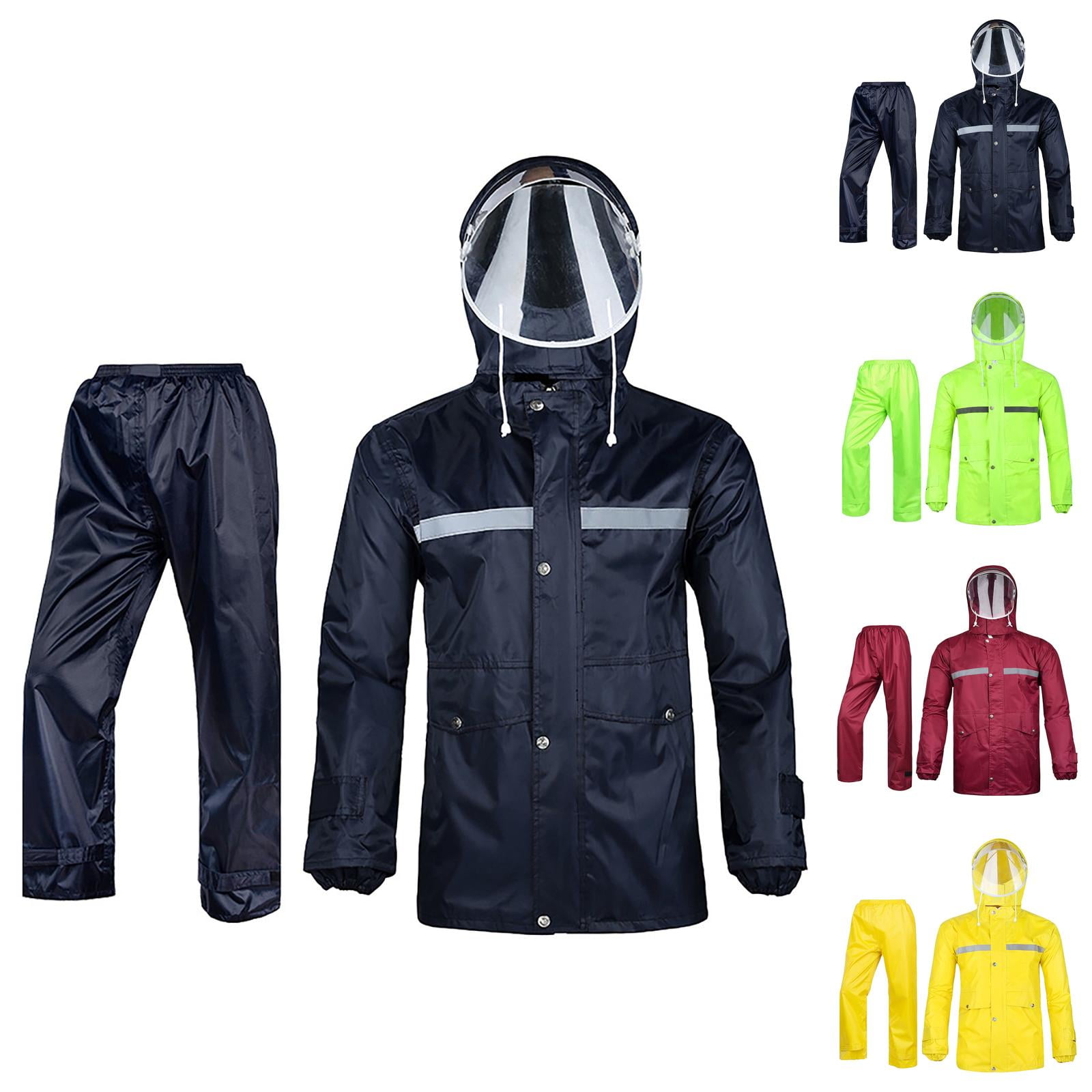 Unisex Raincoat Set | Outdoor Rainforest Reflective Stripe Rain Gear ...
