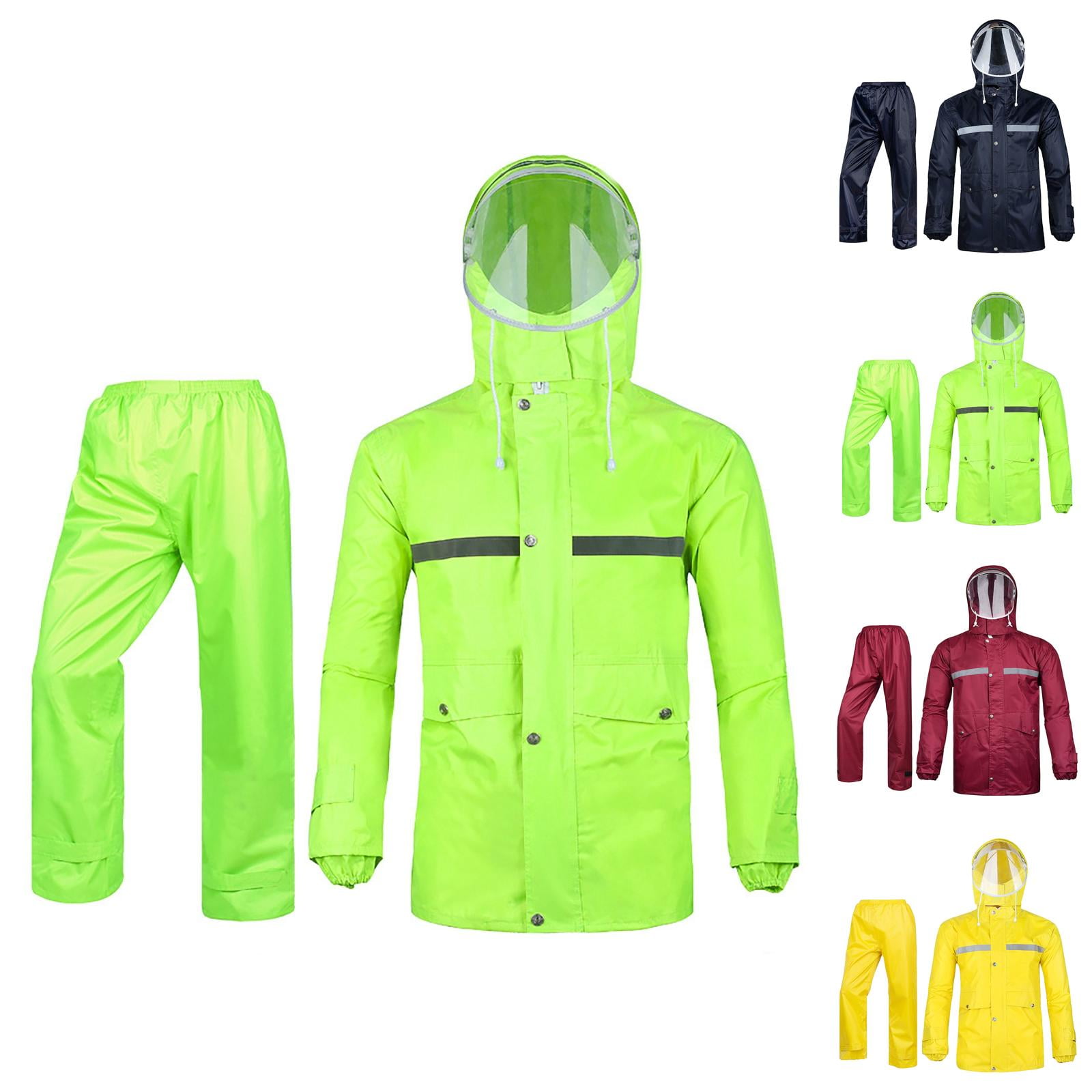 Unisex Raincoat Set | Outdoor Rainforest Reflective Stripe Rain Gear ...