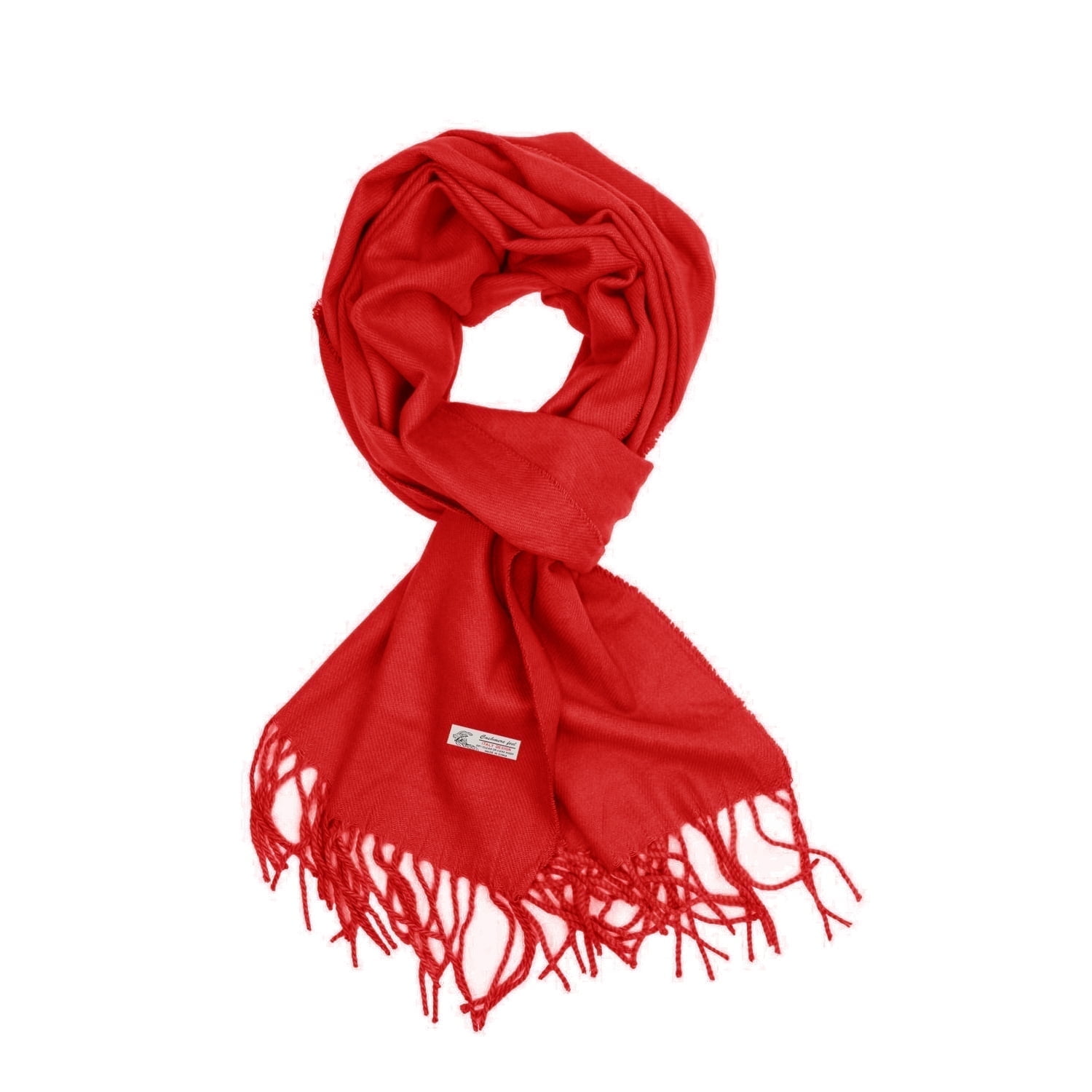 TZ Promise Men Women's Red Scarves Solid Plain Classic Soft Long for ...