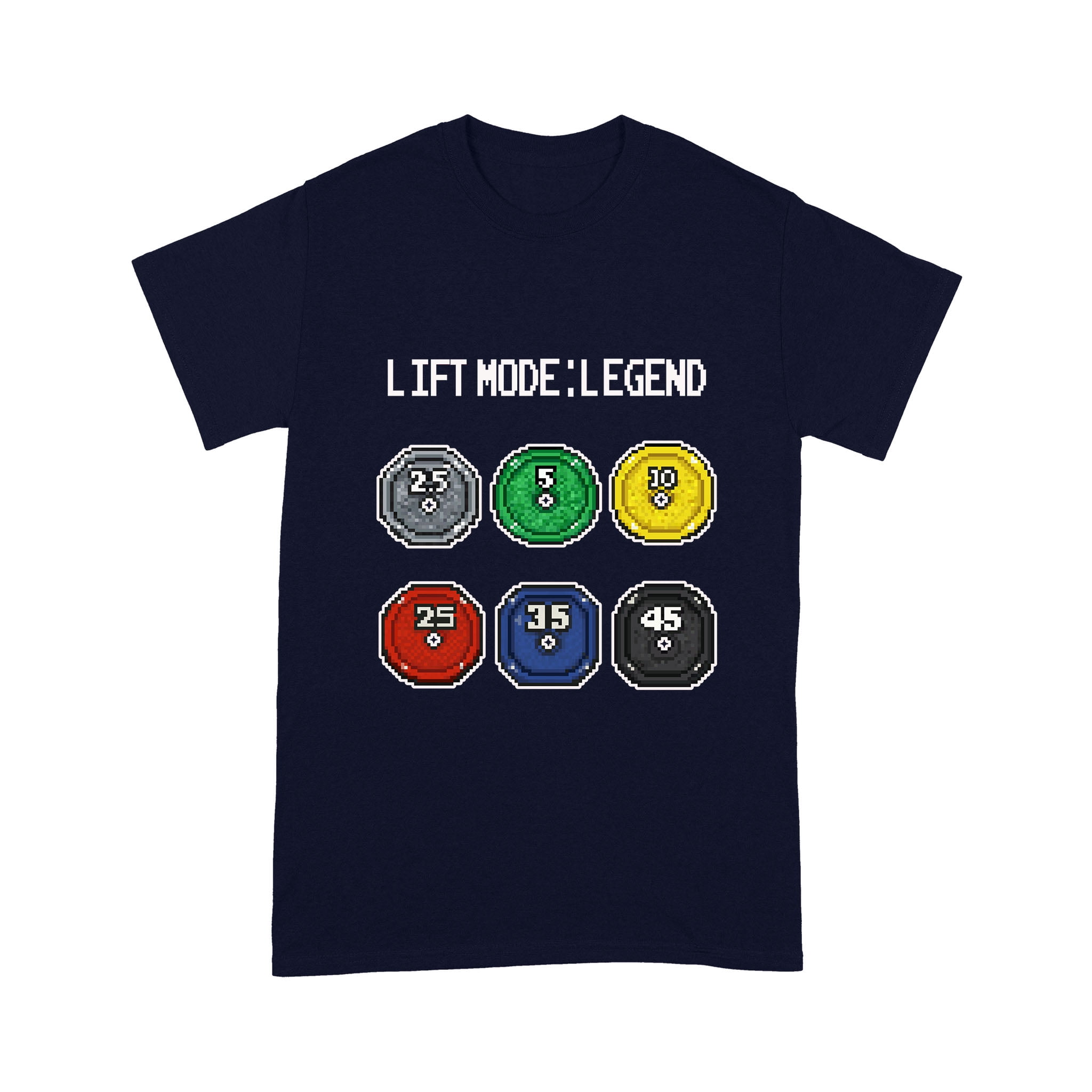Unisex Retro Gaming Gym T-Shirt - Lift Mode: Legend Pixel Art Graphic ...