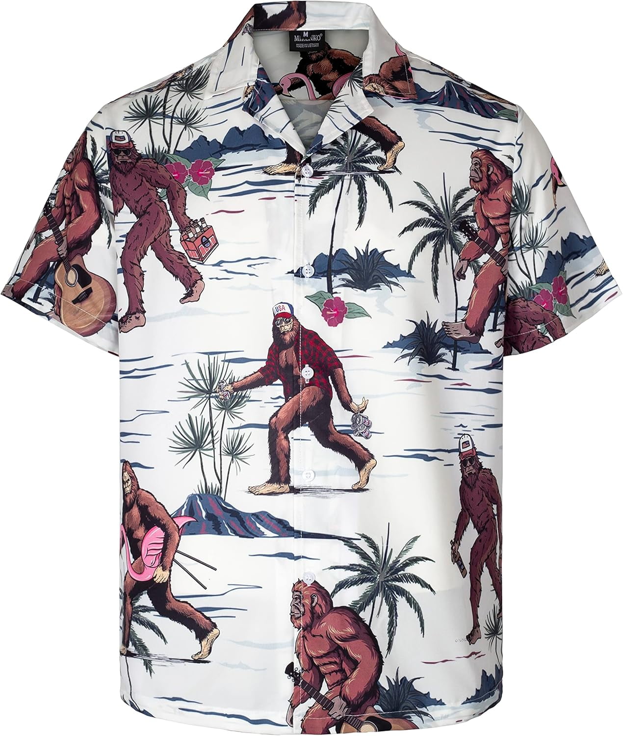 Unisex Retro Hawaiian Shirt - Gender Neutral Button Up Short Sleeve ...