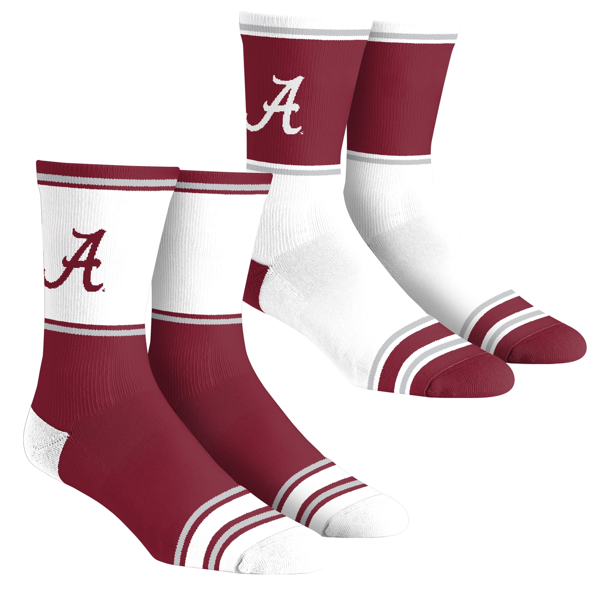 Unisex Rock Em Socks Alabama Crimson Tide 2-Pack Color Block Crew Socks ...