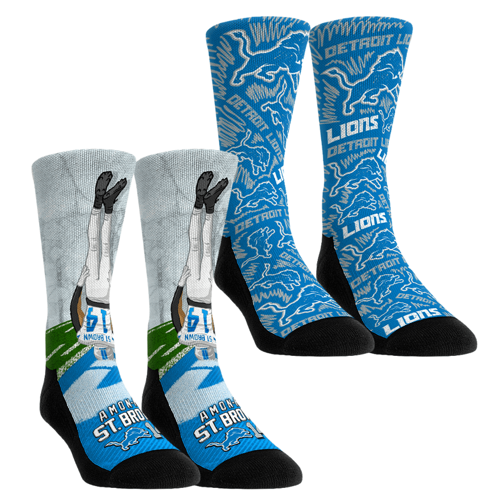 Unisex Rock Em Socks Amon-Ra St. Brown Detroit Lions 2-Pack Reverse ...