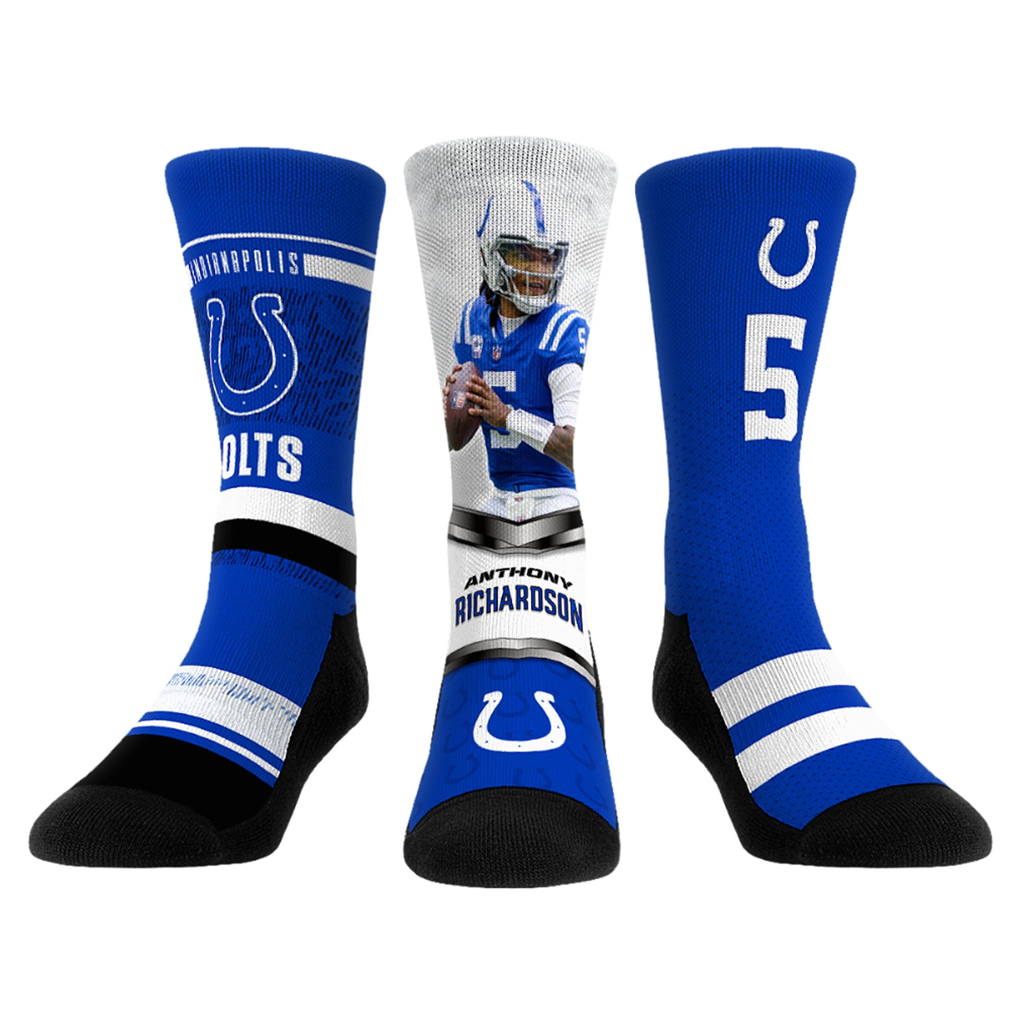 Unisex Rock Em Socks Anthony Richardson Indianapolis Colts 3-Pack Crew Sock Set - Walmart.com