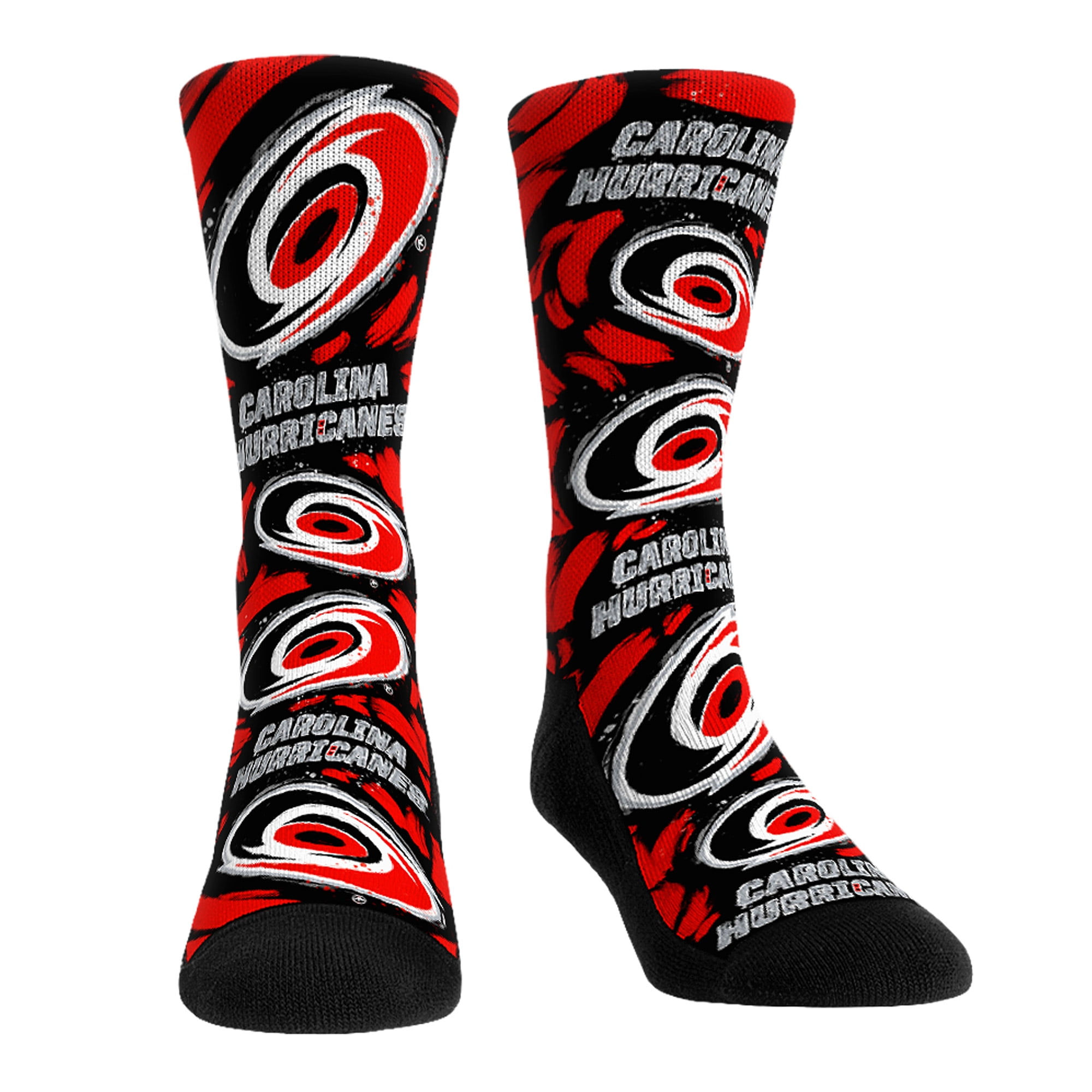 Unisex Rock Em Socks Carolina Hurricanes Allover Logo & Paint Crew ...