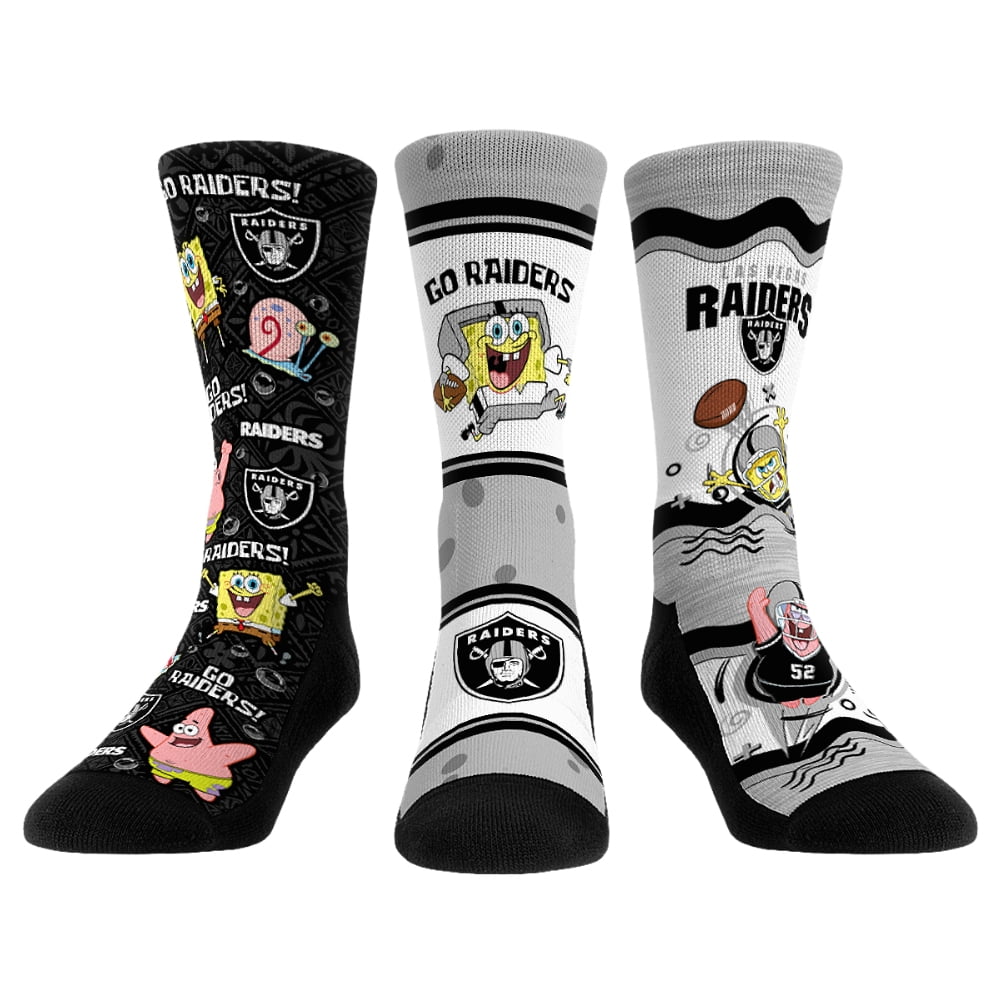 Unisex Rock Em Socks Las Vegas Raiders NFL x Nickelodeon Spongebob ...