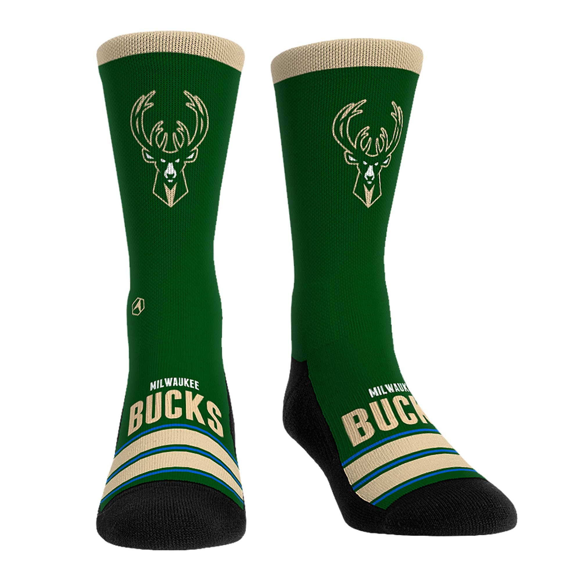Unisex Rock Em Socks Milwaukee Bucks Gametime Stripe-Crew Socks ...