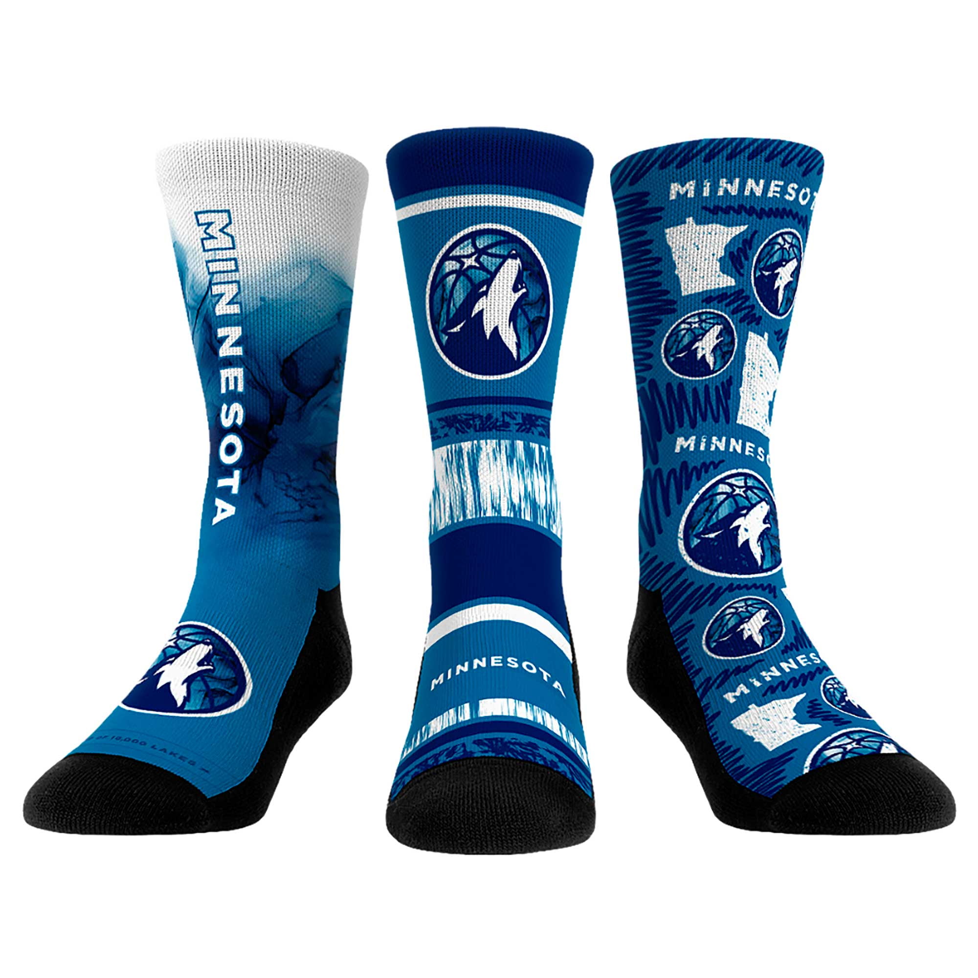 Unisex Rock Em Socks Minnesota Timberwolves 2023/24 City Edition Three ...