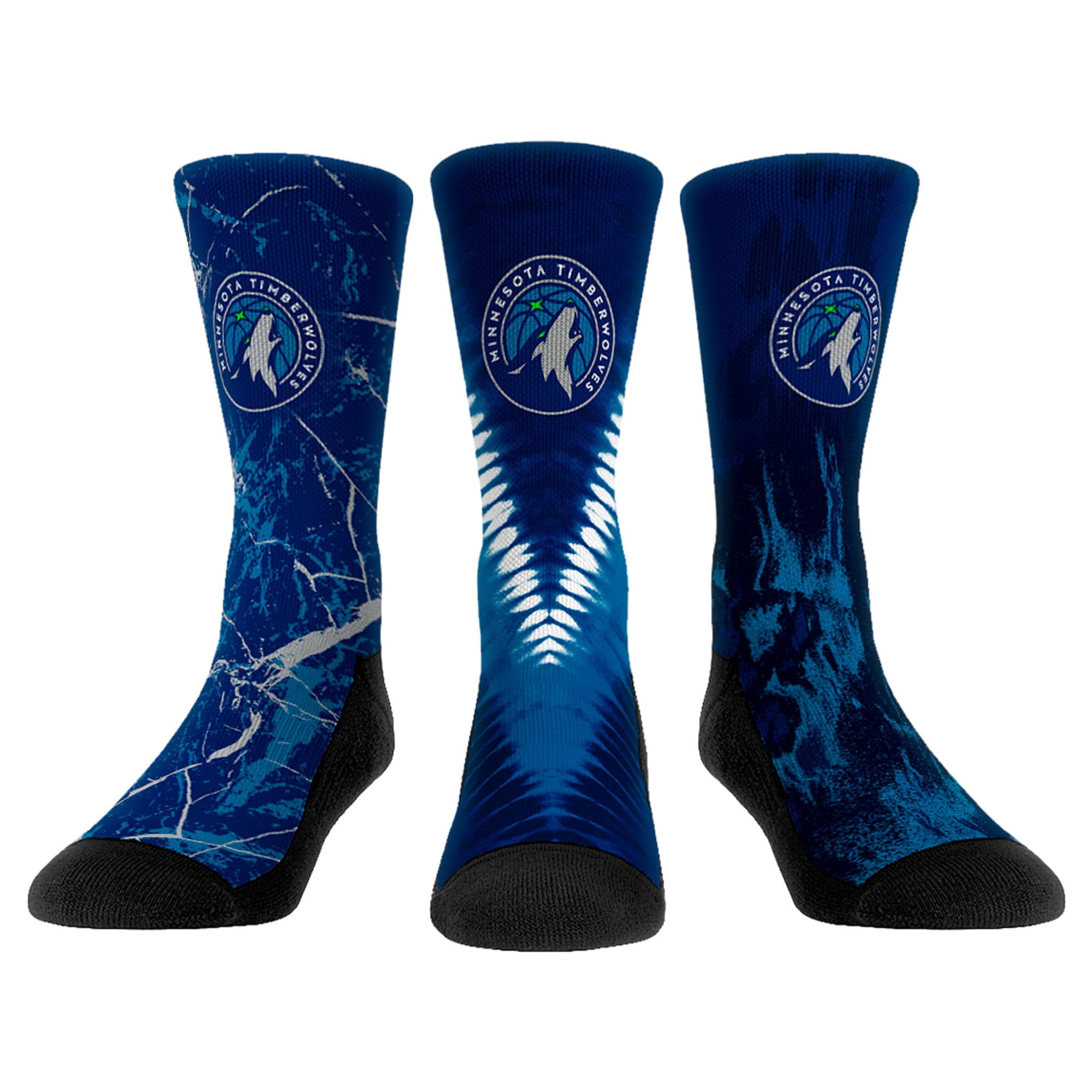 Unisex Rock Em Socks Minnesota Timberwolves Three-Pack Crew Socks Set ...