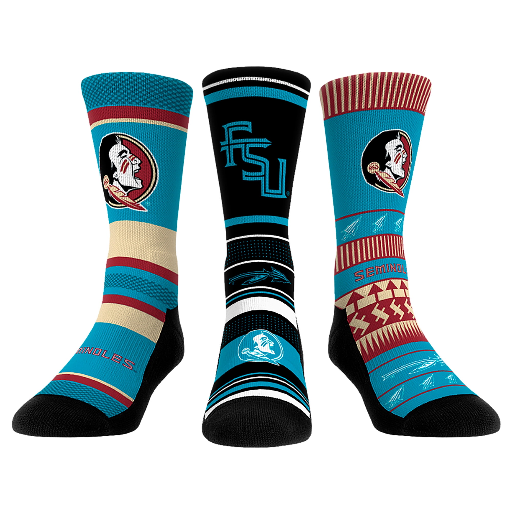 Unisex Rock Em Socks Turquoise Florida State Seminoles Heritage Three ...