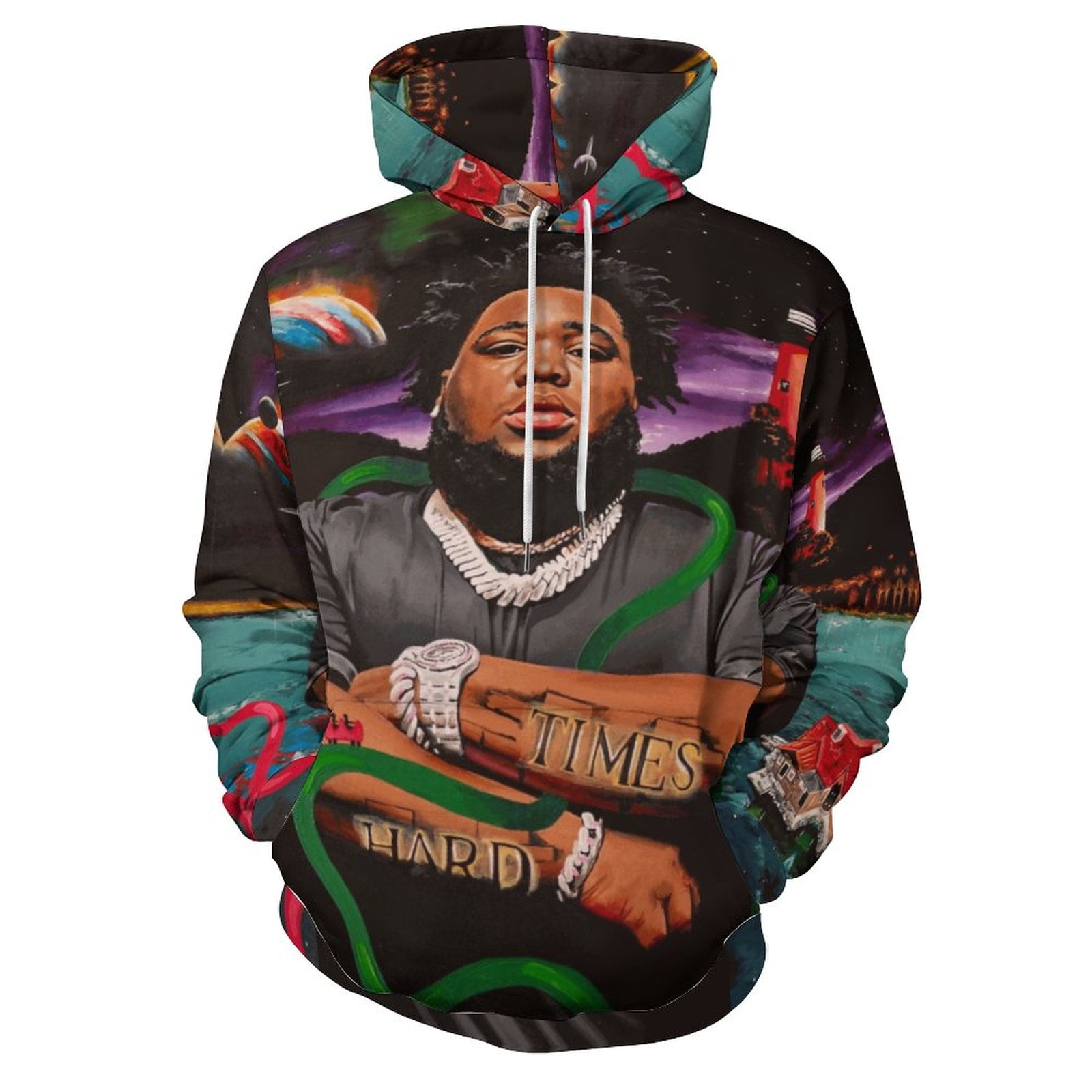 Unisex Rod Wave Hoodies 3D Printed Pullover Hooded Sweatshirt with ...