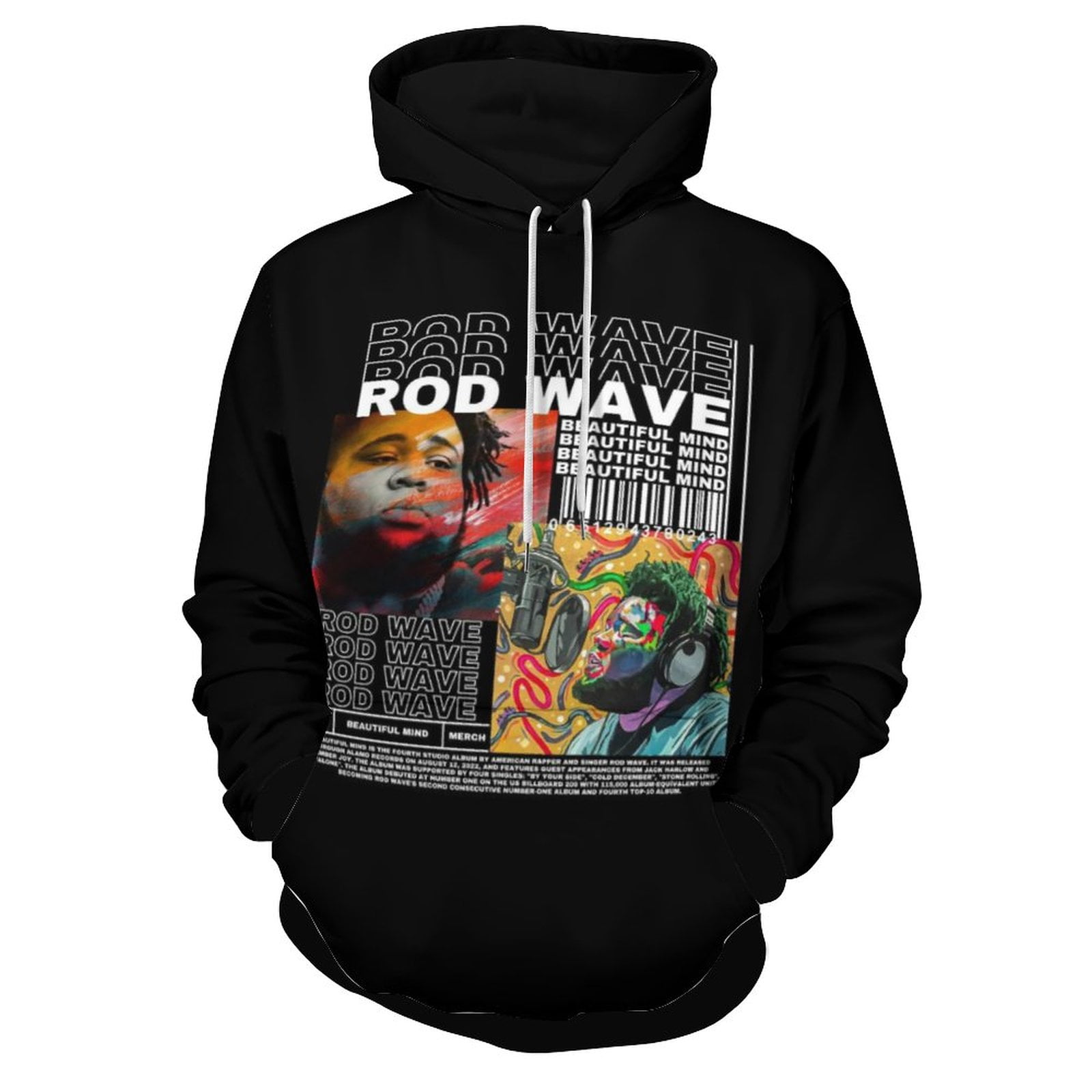 Unisex Rod Wave Hoodies 3D Printed Pullover Hooded Sweatshirt with ...