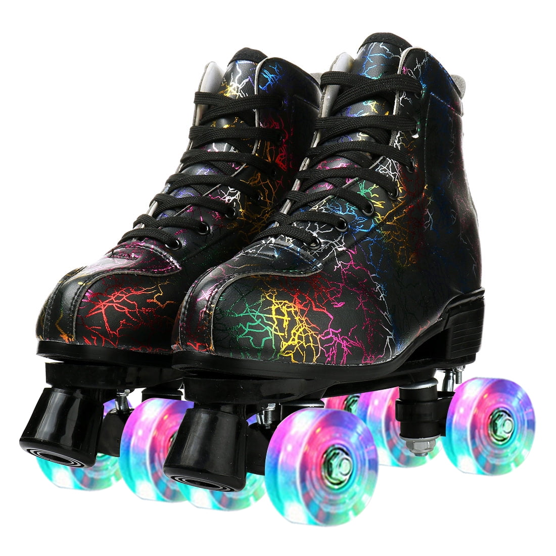 Unisex Roller Skates Double Row Four Wheels, High-top Roller Skates ...