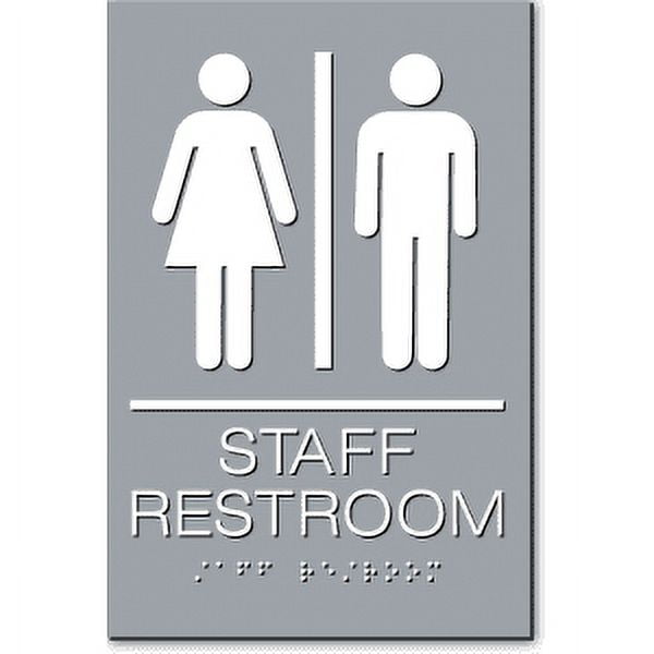 Unisex STAFF RESTROOM Sign-Gray / White (4 Units) - Walmart.com